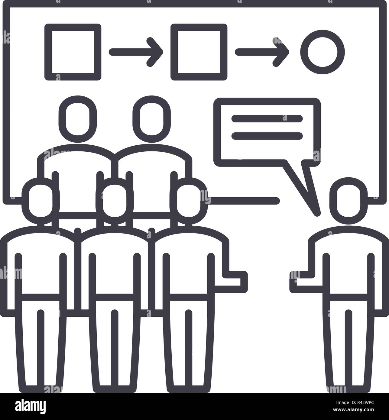 Customer segmentation line icon concept. Customer segmentation vector ...