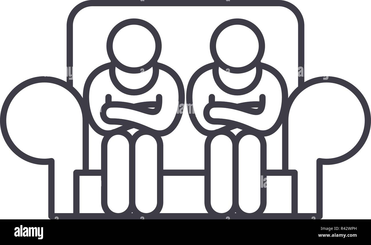 Customer service line icon concept. Customer service vector linear ...