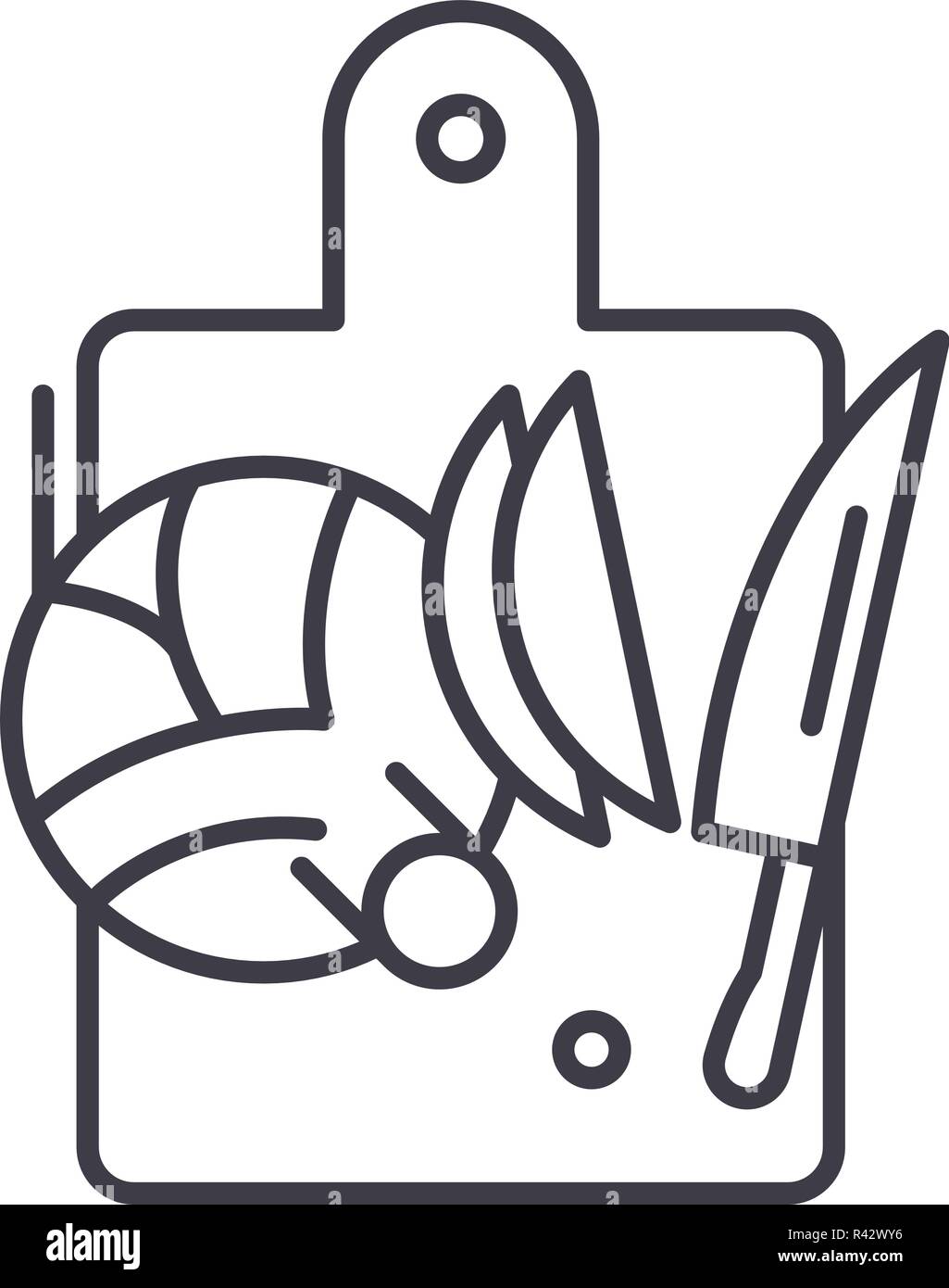 Cutting vegetables line icon concept. Cutting vegetables vector linear ...