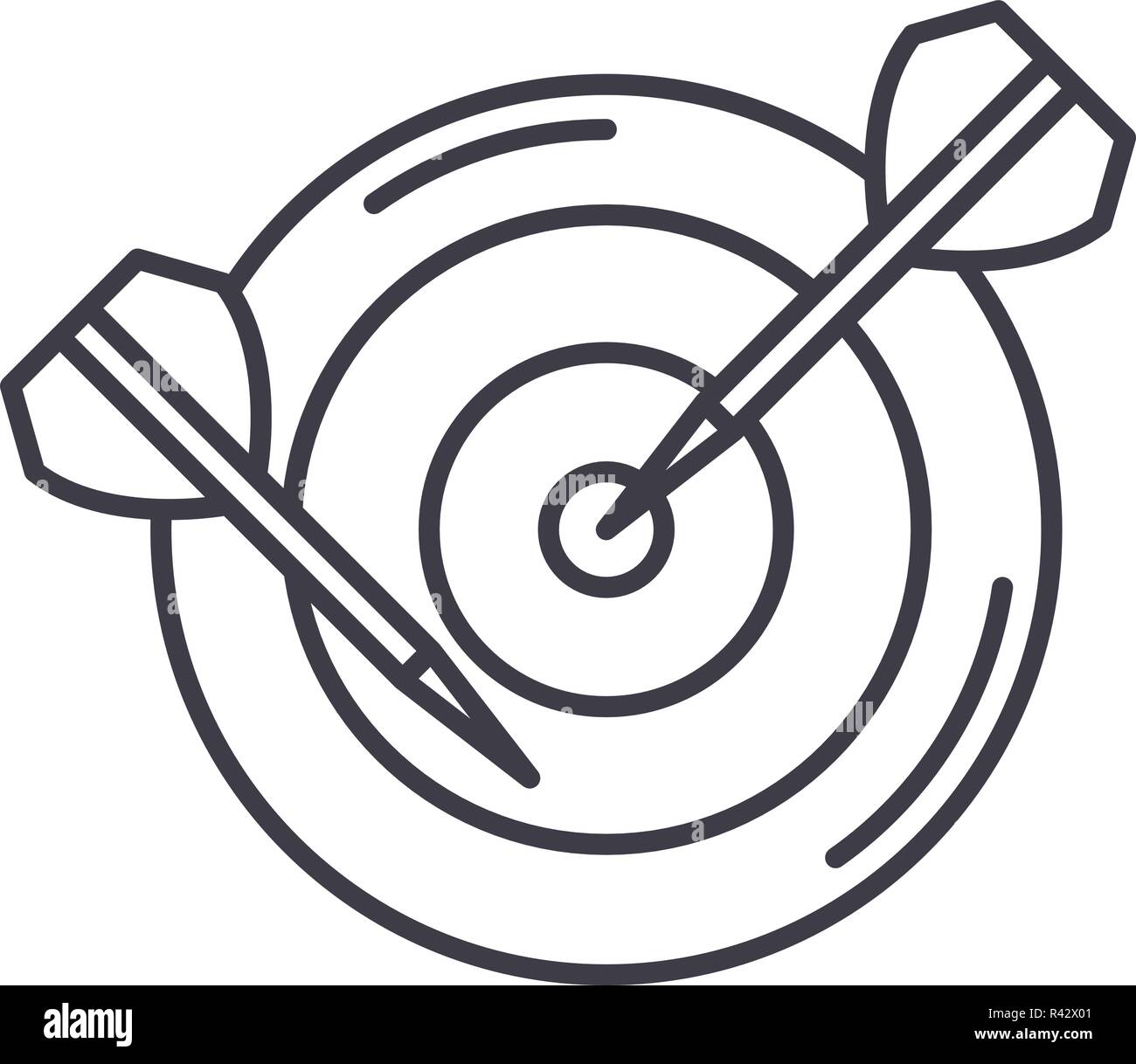 Darts Vector Game Outline Vector High Resolution Stock Photography and ...