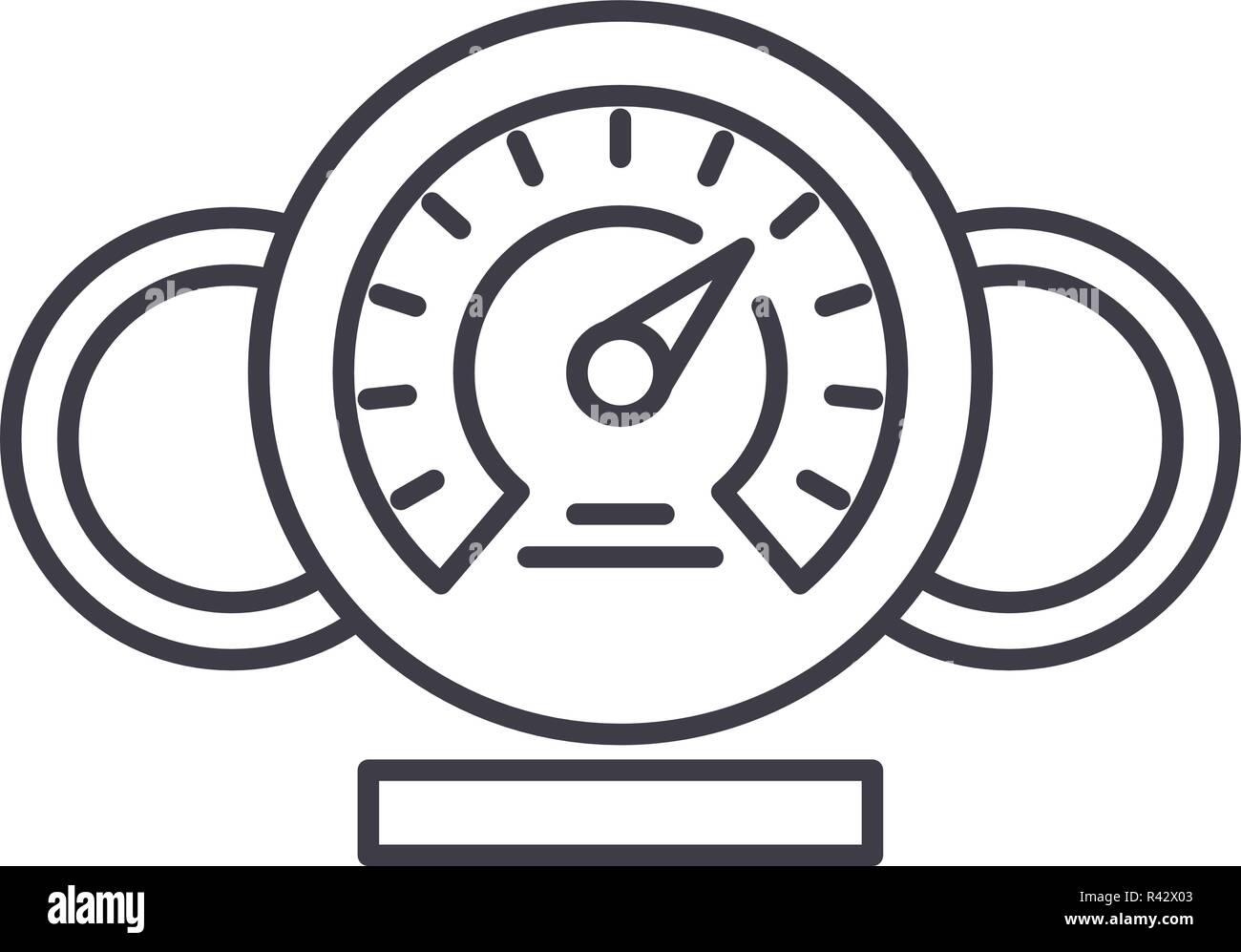 Dashboard line icon concept. Dashboard vector linear illustration ...