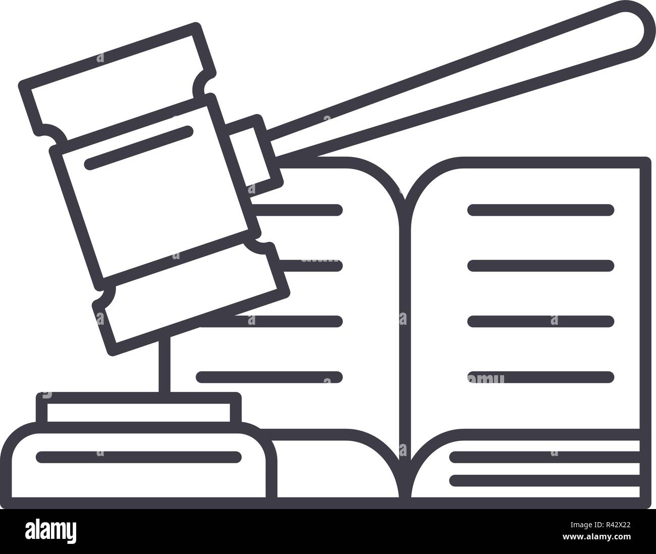 Decision line icon concept. Decision vector linear illustration, symbol ...