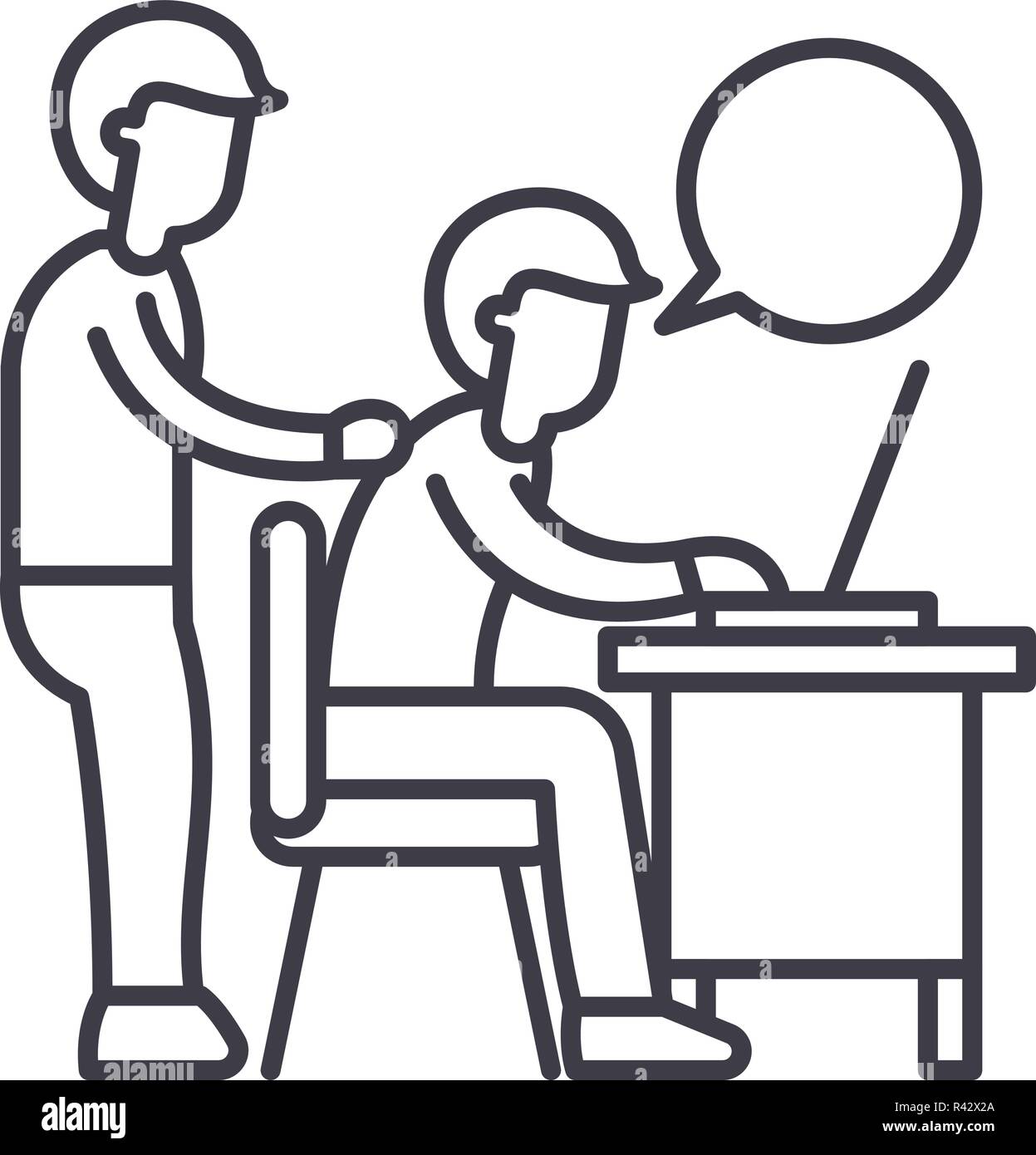 Delegation of work line icon concept. Delegation of work vector linear ... Delegation of work line icon concept. Delegation of work vector linear ...