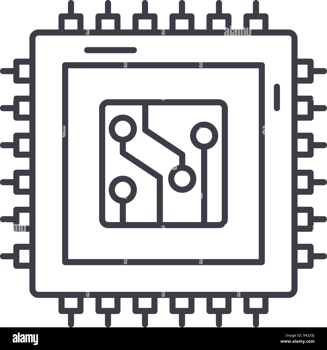 Digital production line icon concept. Digital production vector linear ...