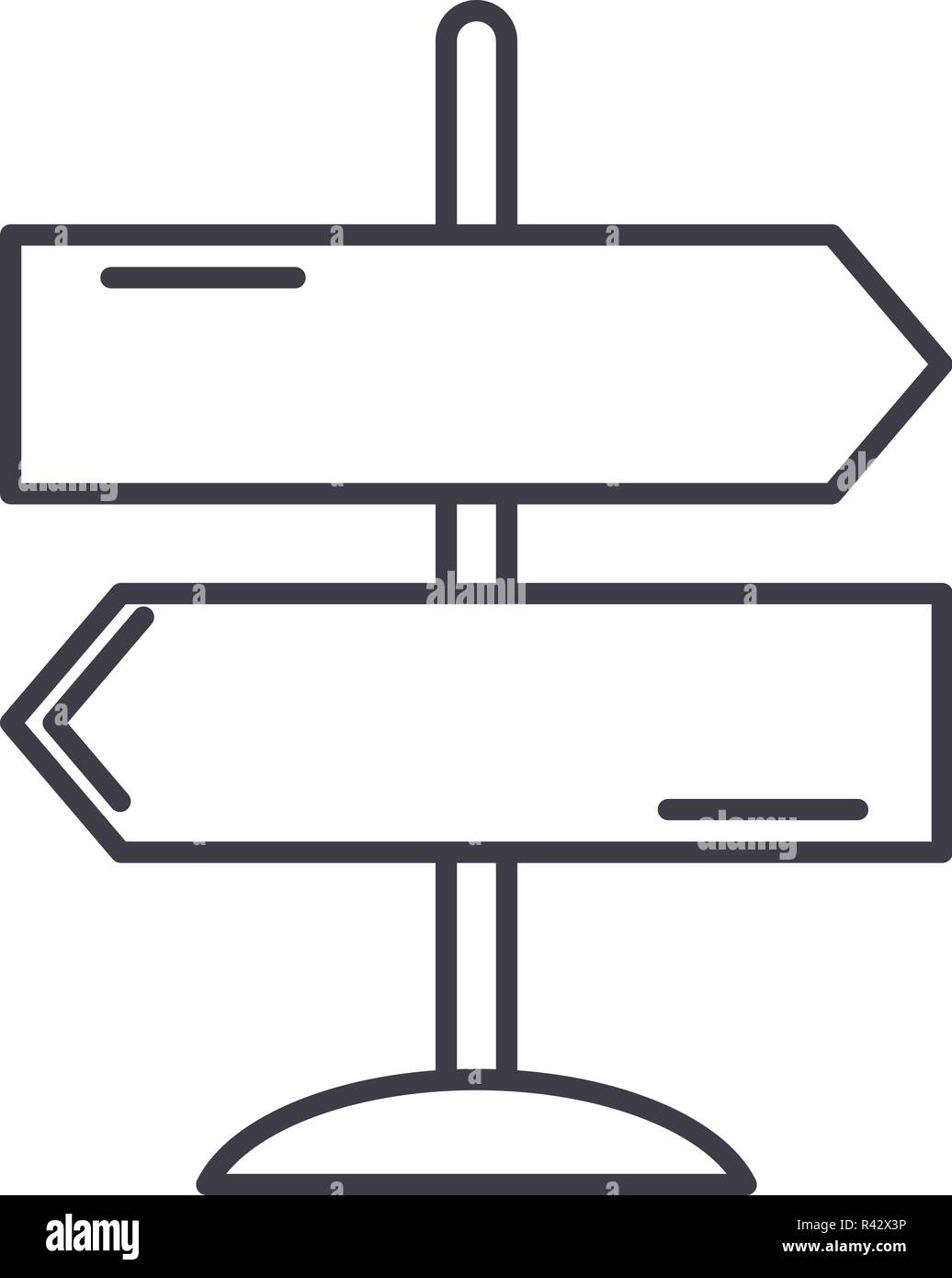 Direction of travel line icon concept. Direction of travel vector ...