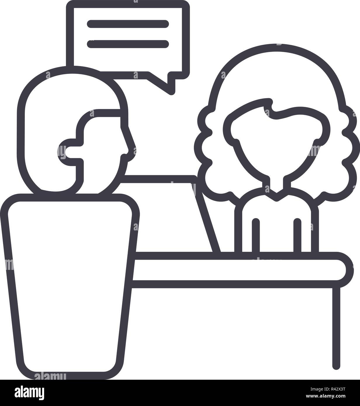 Director's orders line icon concept. Director's orders vector linear ...