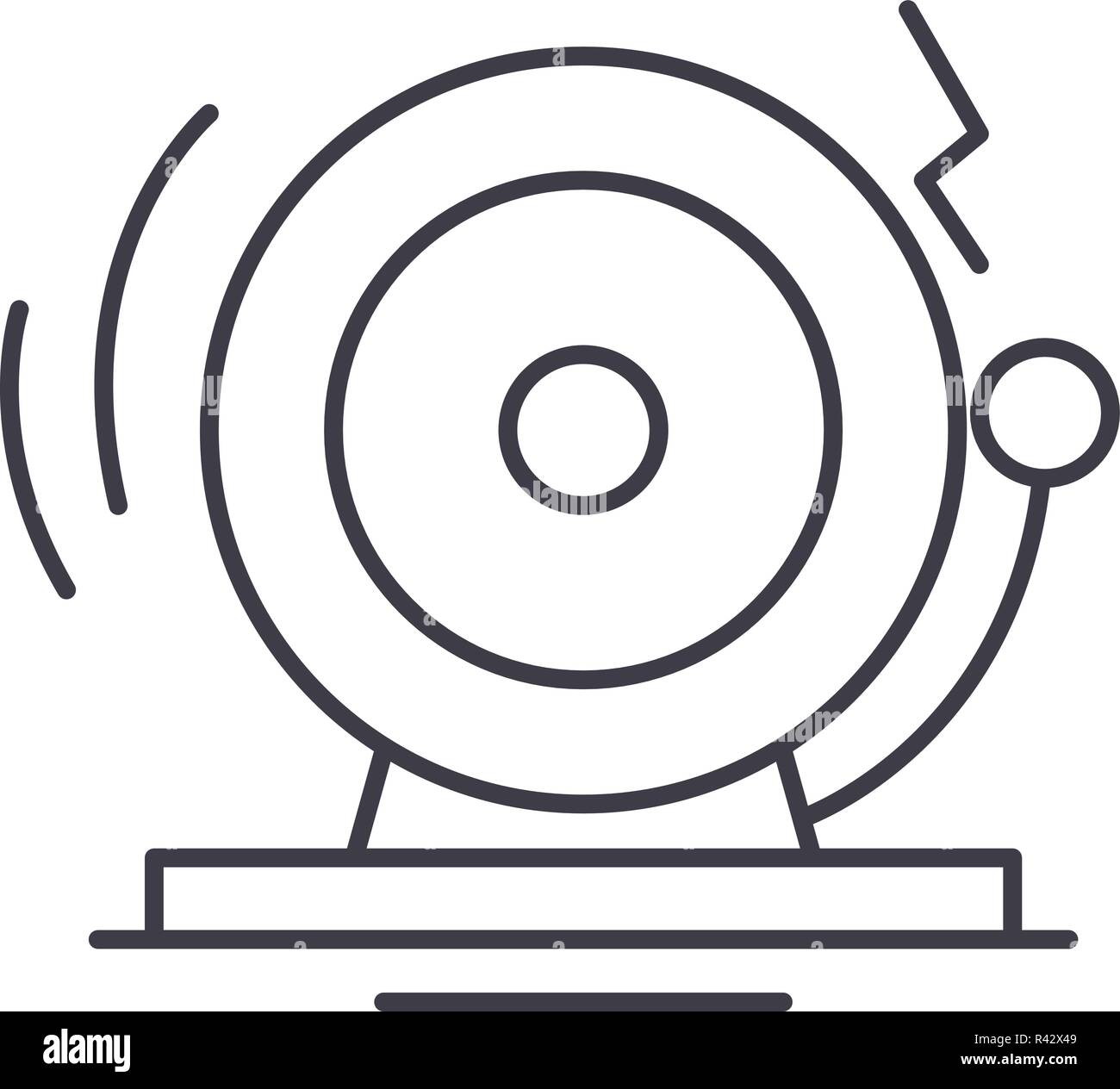 Distress line icon concept. Distress vector linear illustration, symbol ...