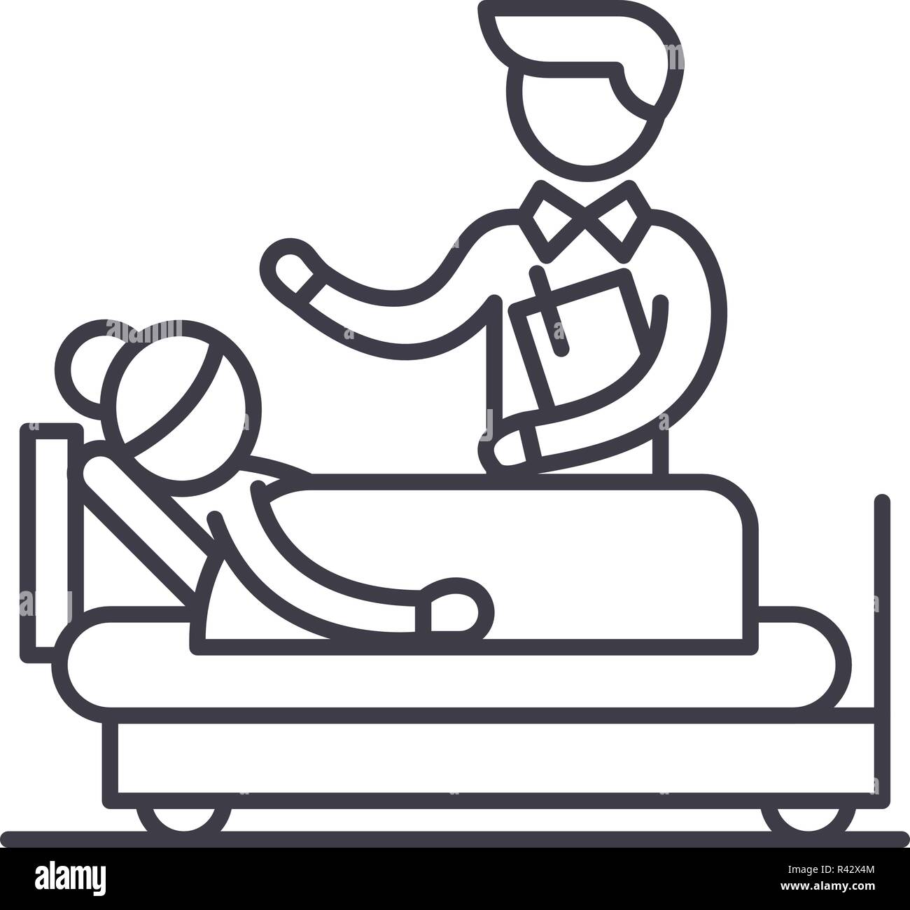 Doctor's consultation line icon concept. Doctor's consultation vector ...
