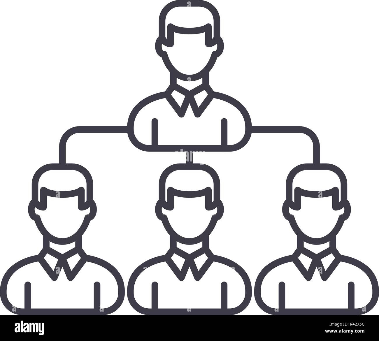 Dream team line icon concept. Dream team vector linear illustration ...