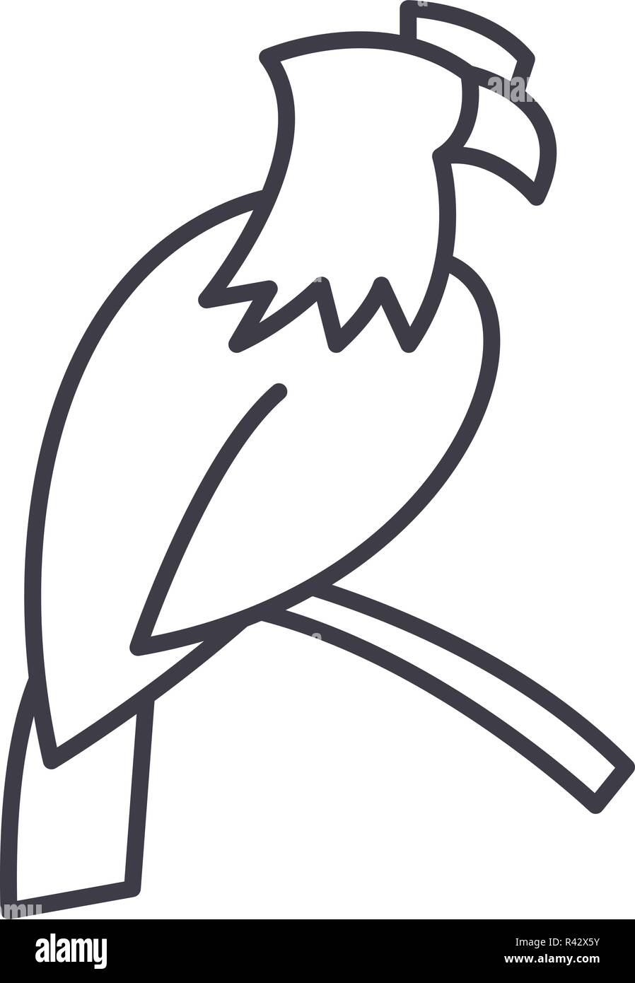 Eagle line icon concept. Eagle vector linear illustration, symbol, sign ...