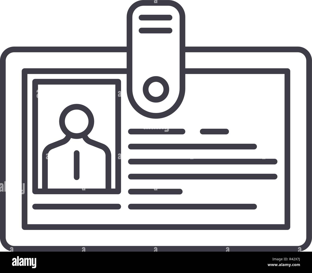 Employee profile line icon concept. Employee profile vector linear ...