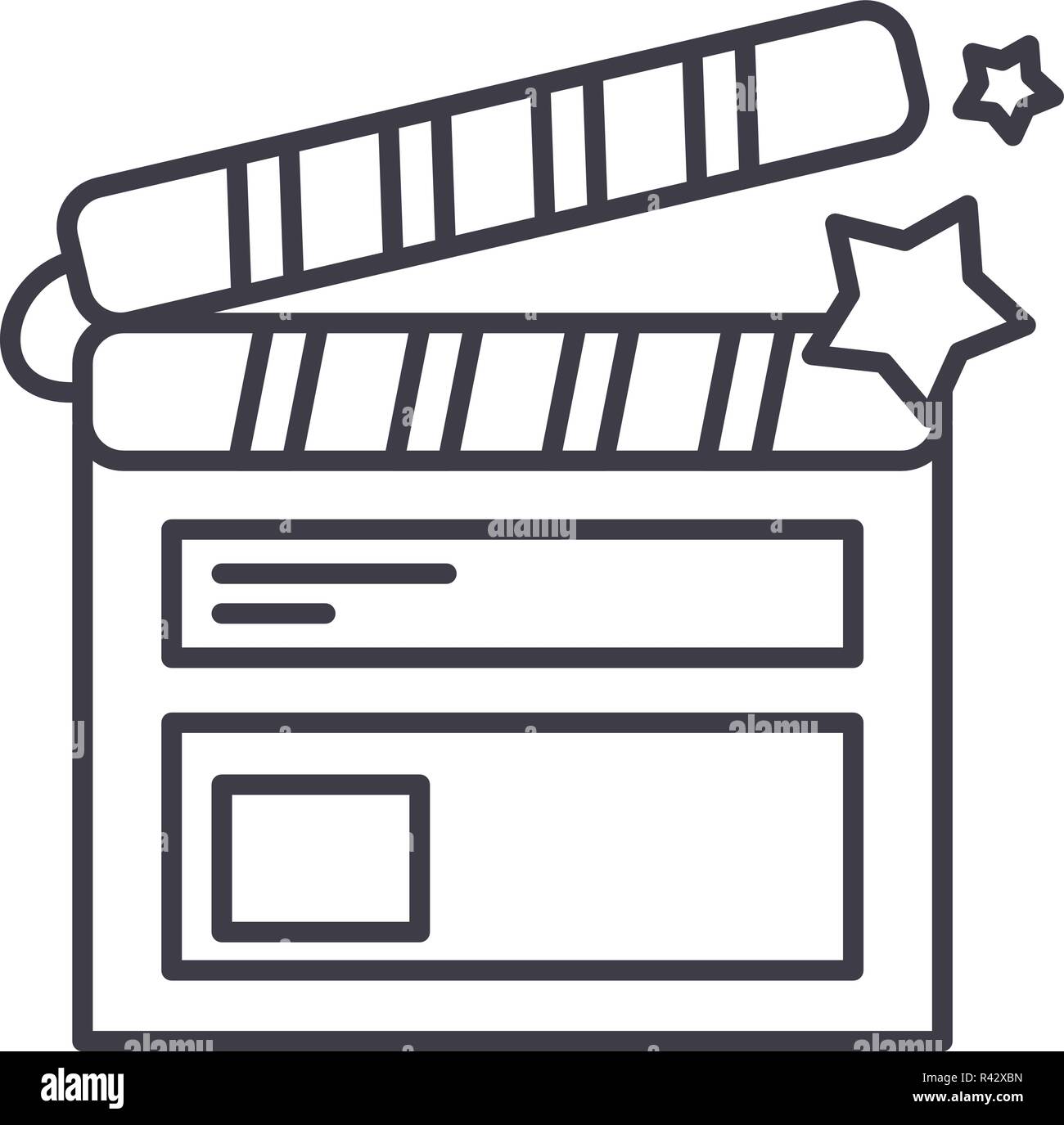 Film shooting line icon concept. Film shooting vector linear ...