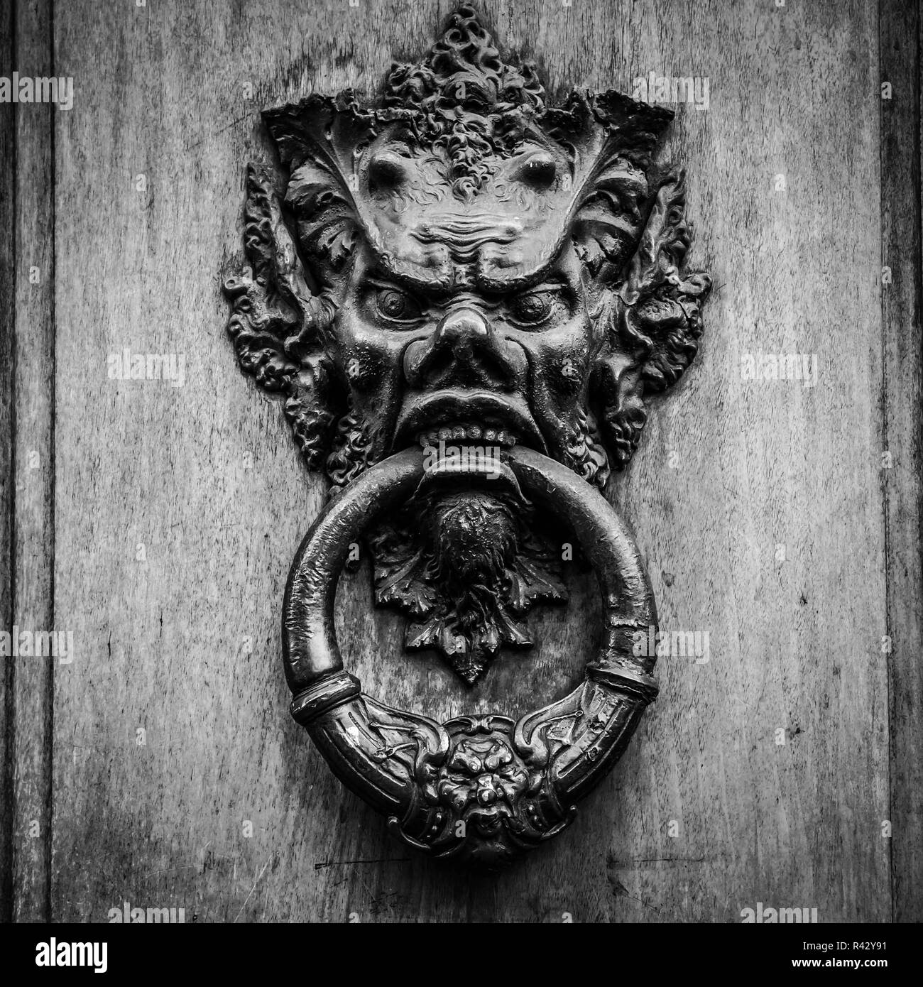 Devil Head Door Knocker Stock Photo - Alamy Devil Head Door Knocker Stock Photo - Alamy