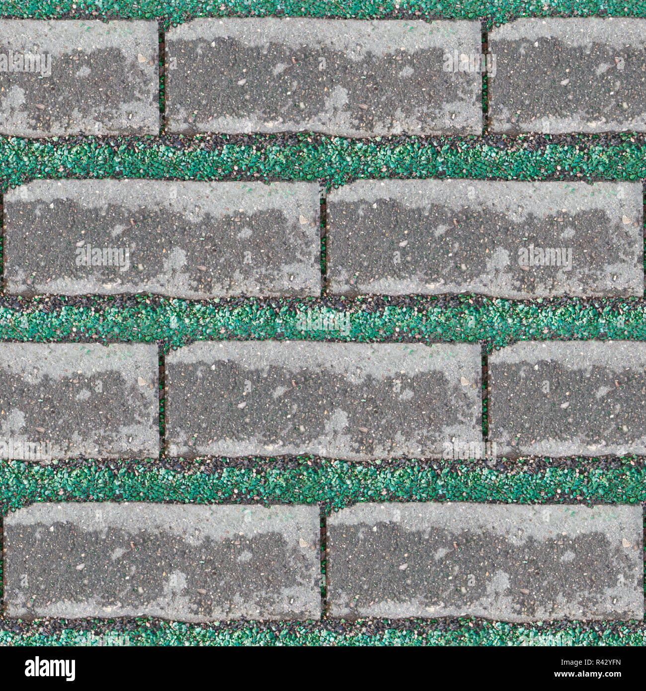 Seamless pattern of cement bricks in green stones Stock Photo - Alamy