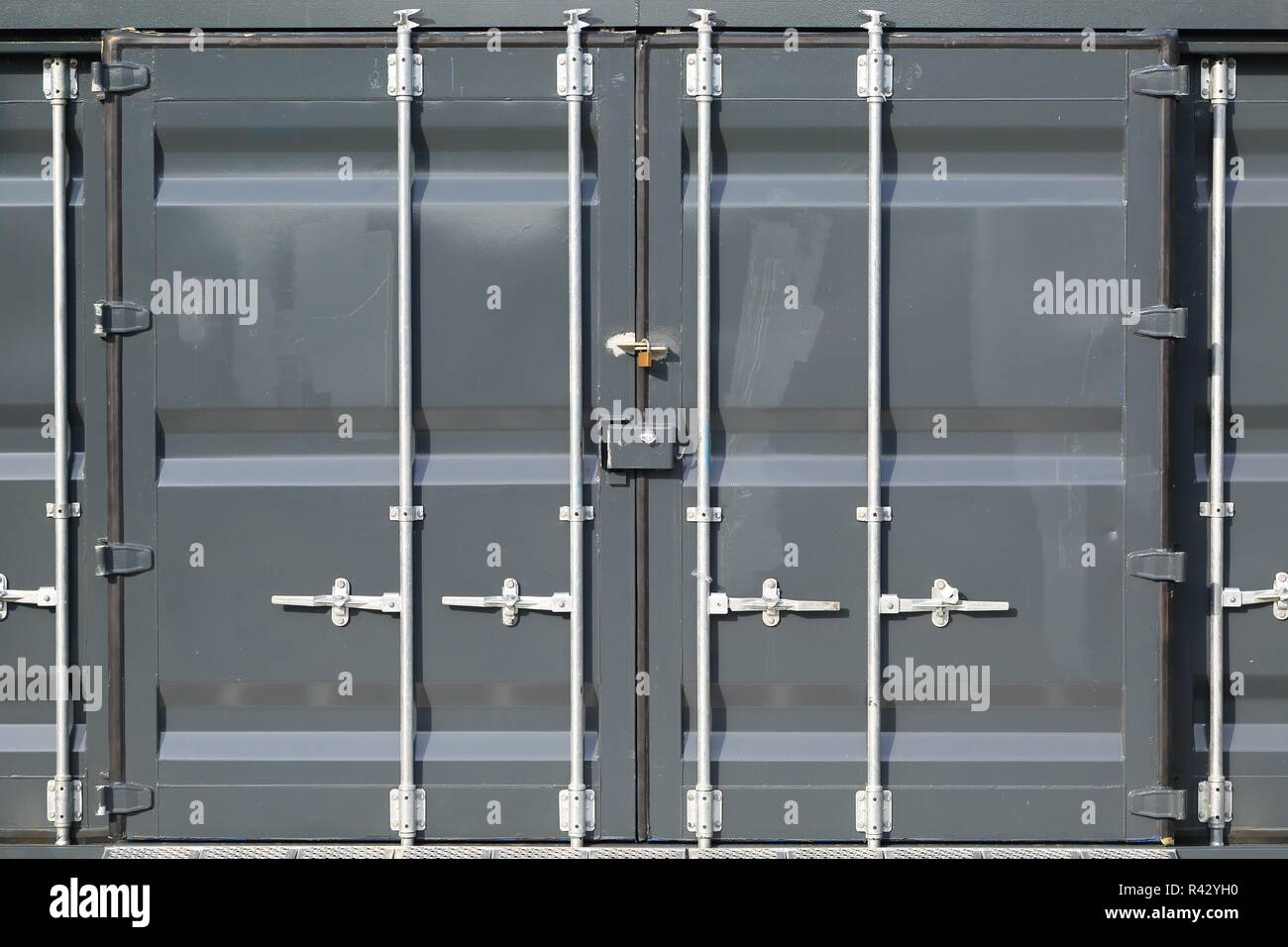 Steel container closeup Stock Photo - Alamy