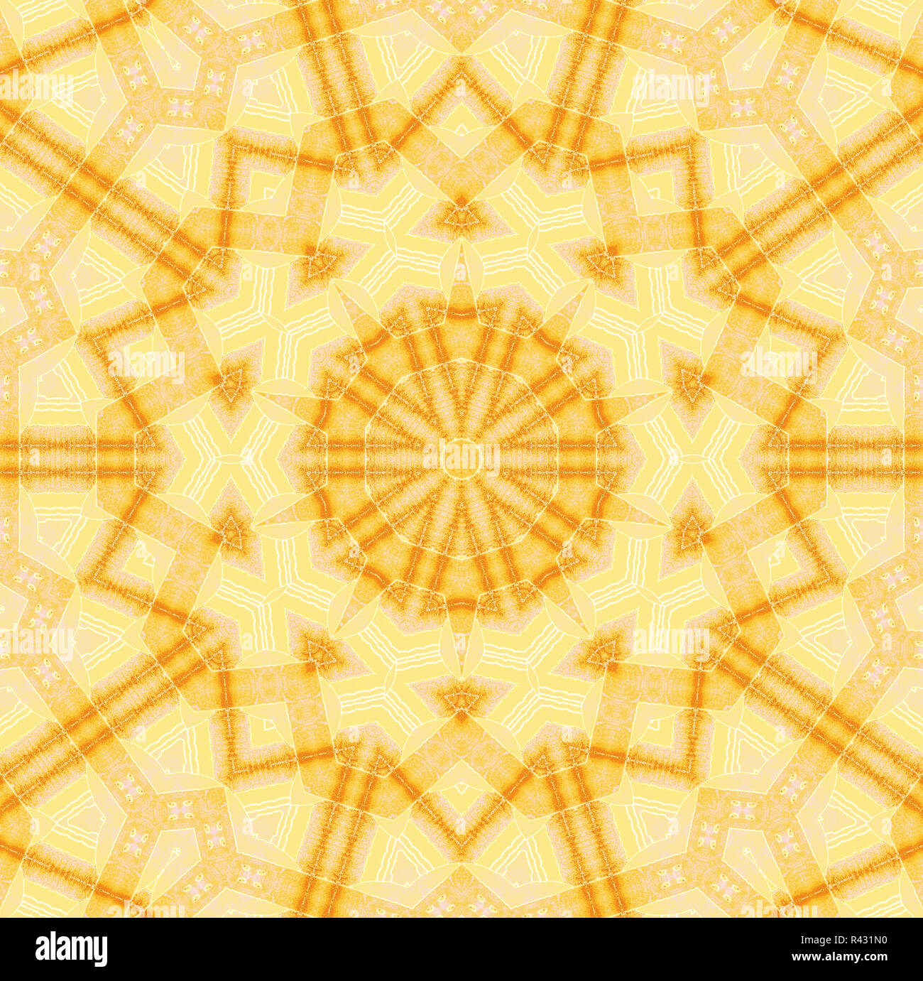 Abstract modern geometric background, seamless star pattern in yellow ...