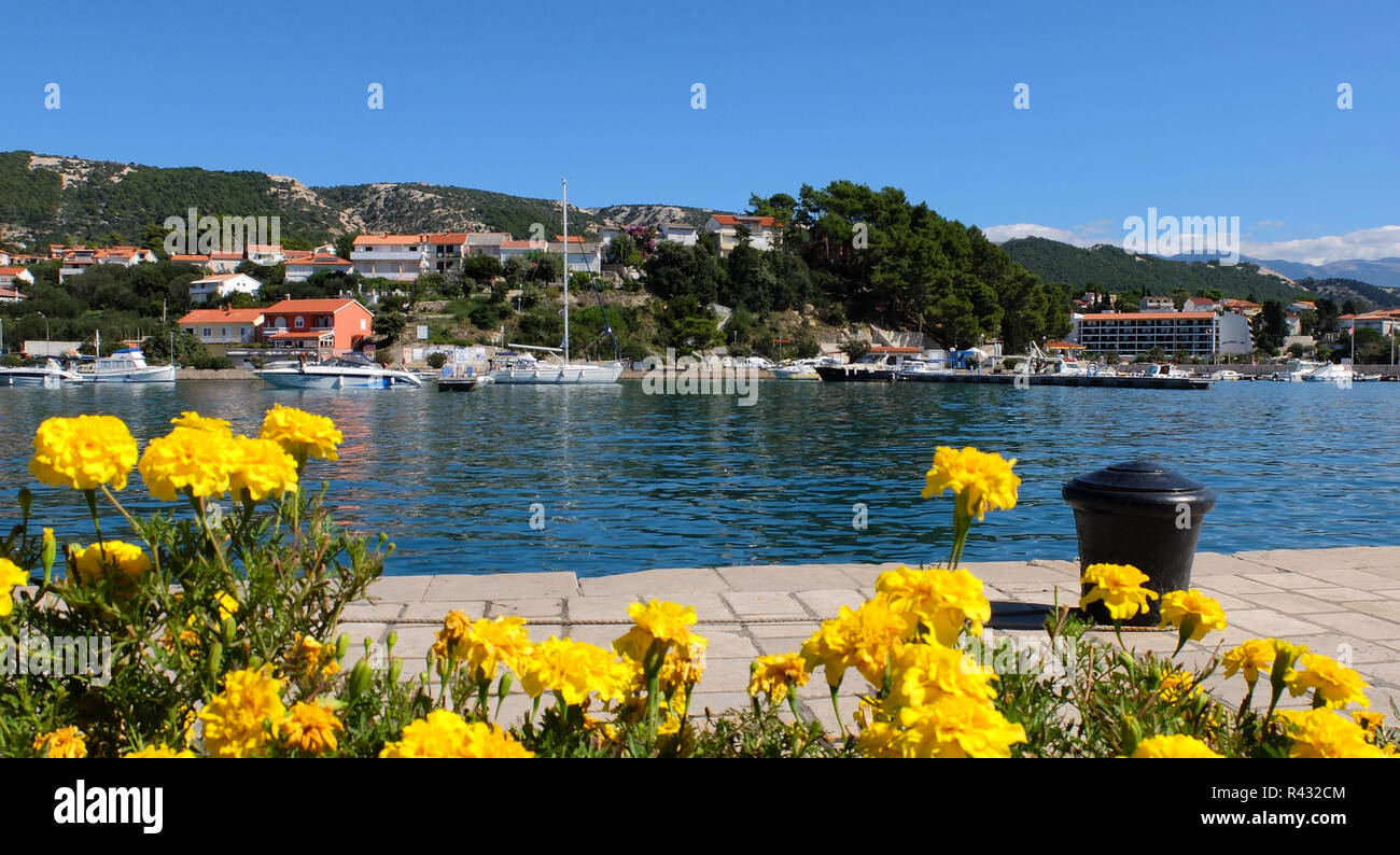 overlooking the port of rab Stock Photo - Alamy