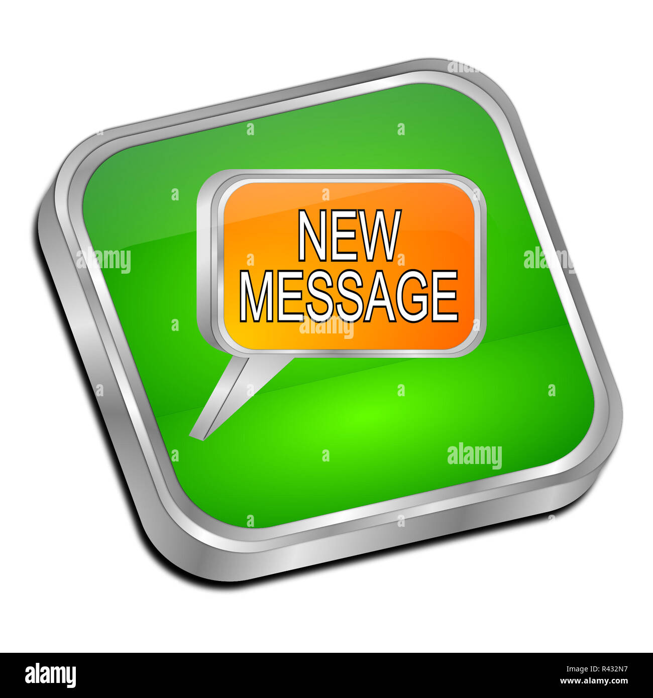 new Message Button Stock Photo - Alamy