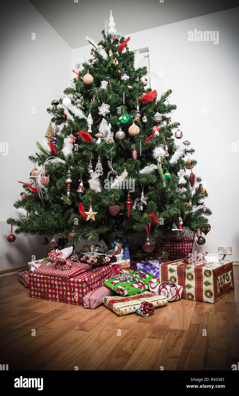 Presents under tree Stock Photo - Alamy