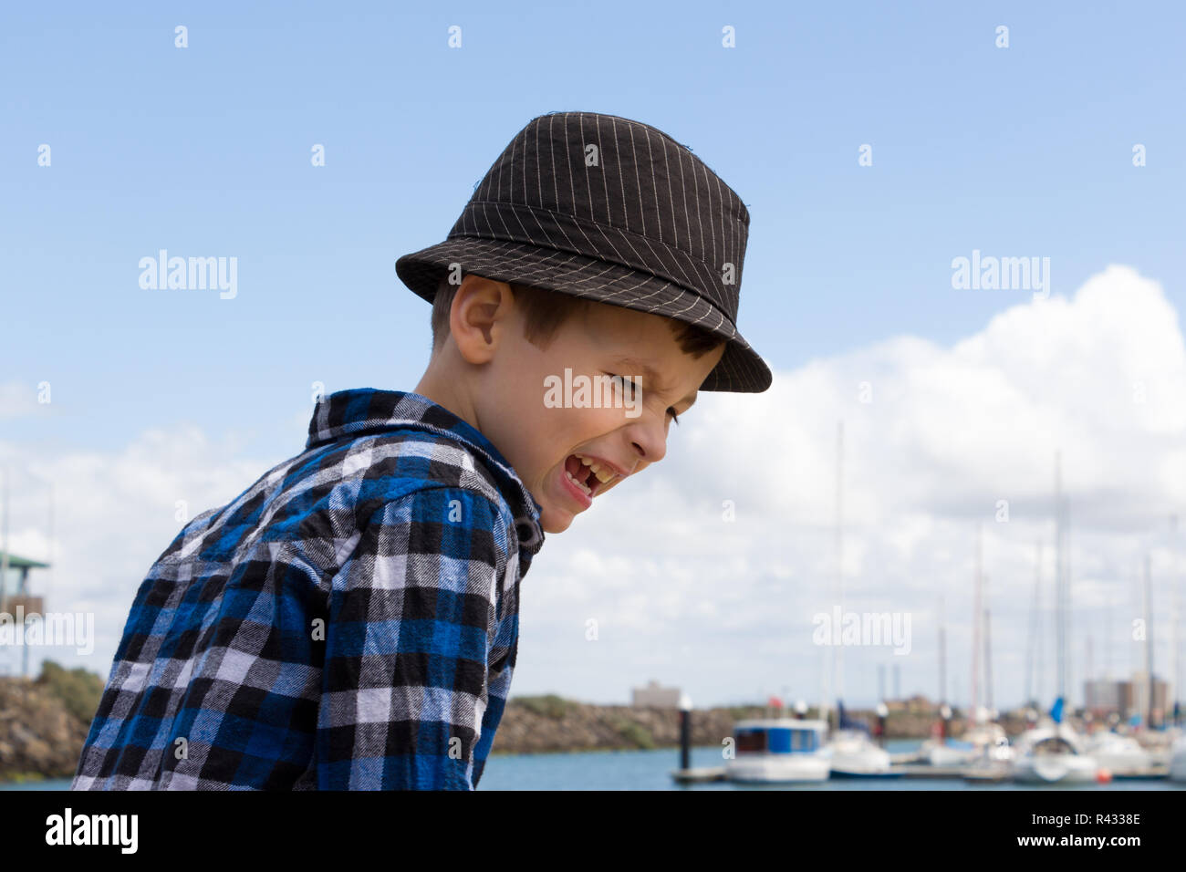 Young Boy Screaming Stock Photo - Alamy