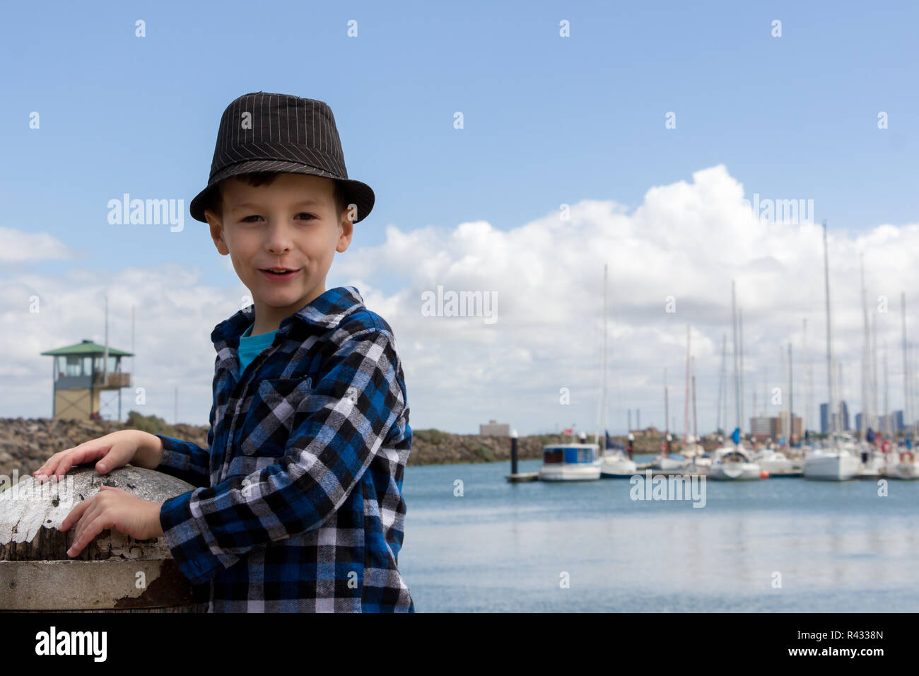 Youngster on a jetty hi-res stock photography and images - Alamy