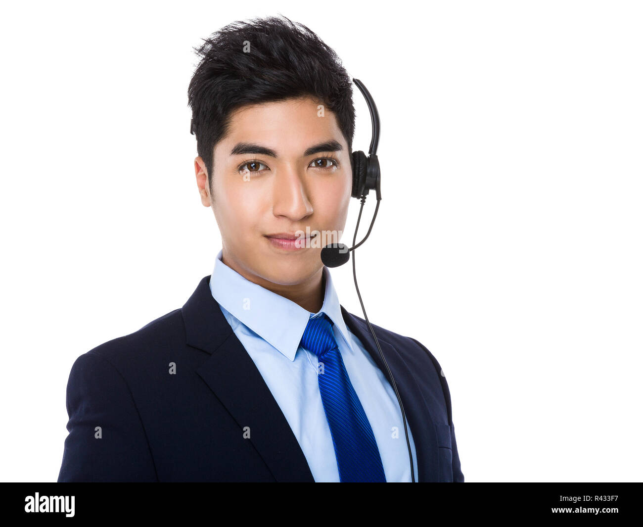 Customer services officer portrait Stock Photo - Alamy