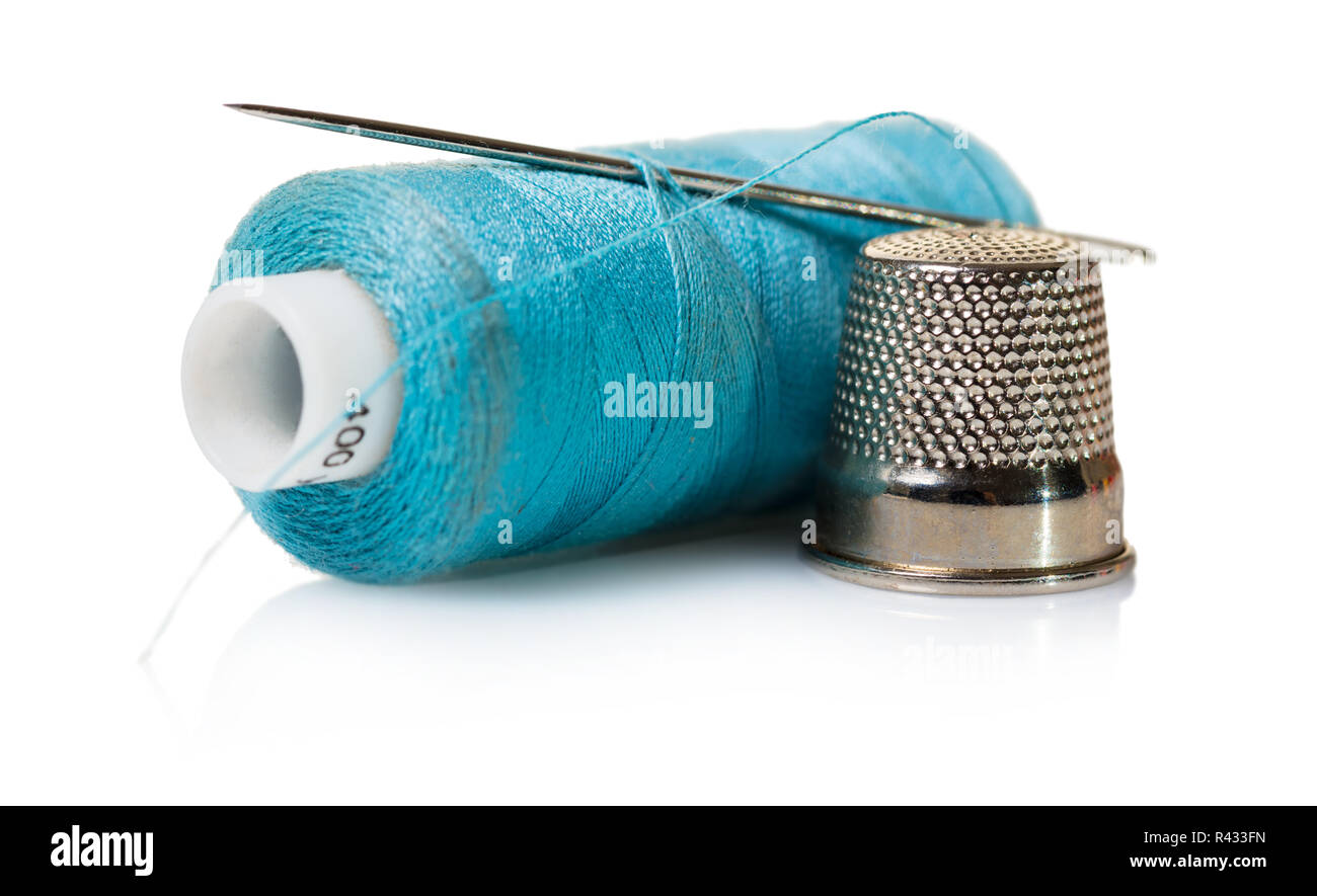 spool of thread on white isolated background Stock Photo - Alamy