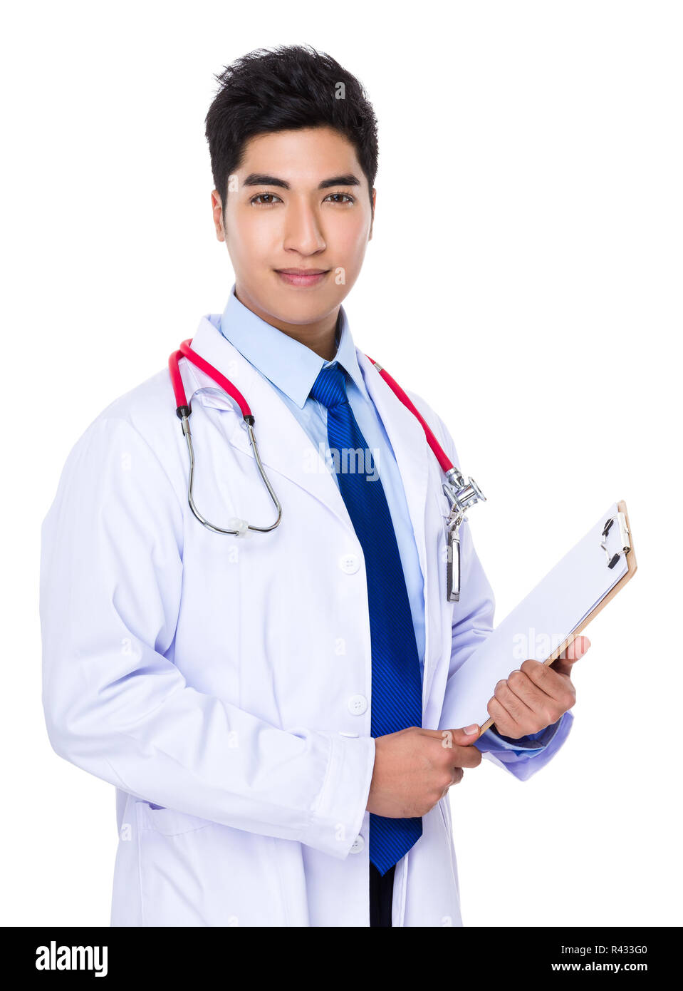 Doctor man with clipboard Stock Photo - Alamy