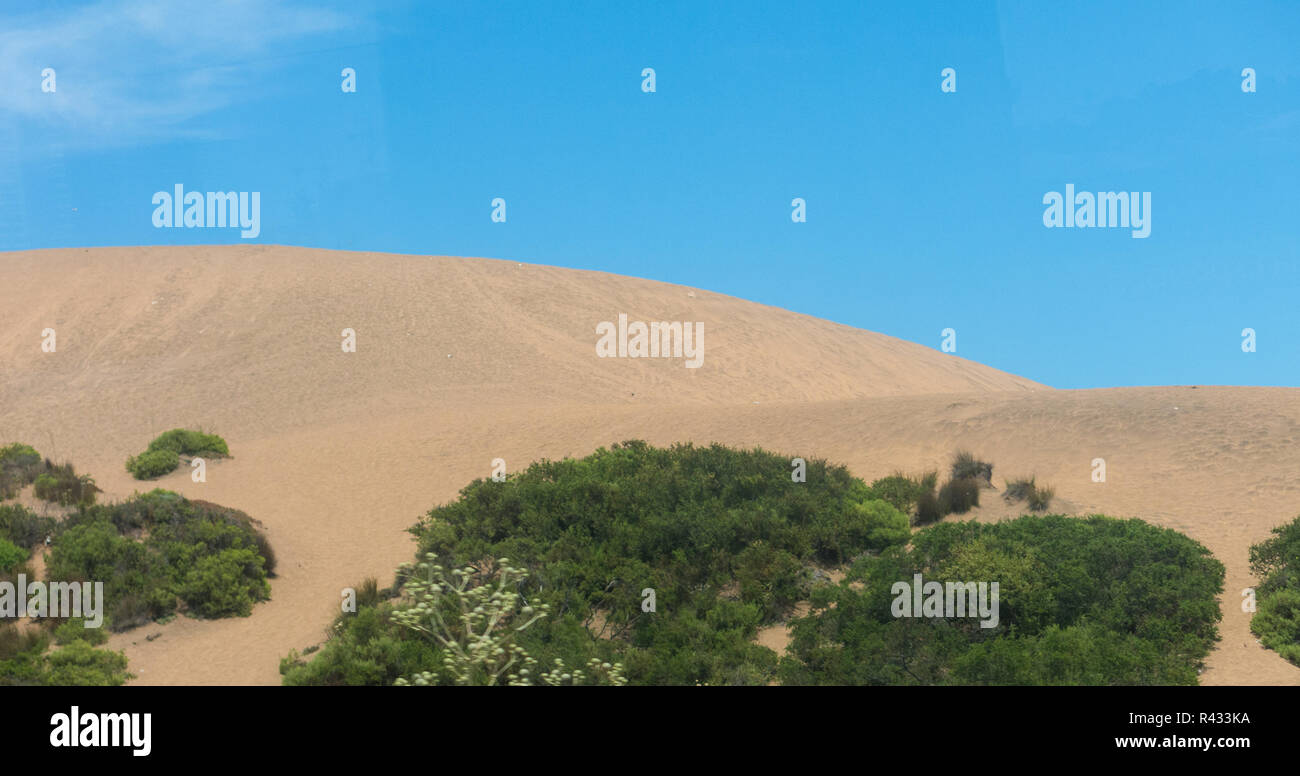 Panorama of the famous dunes of the city of Concon, next to Viña del ...
