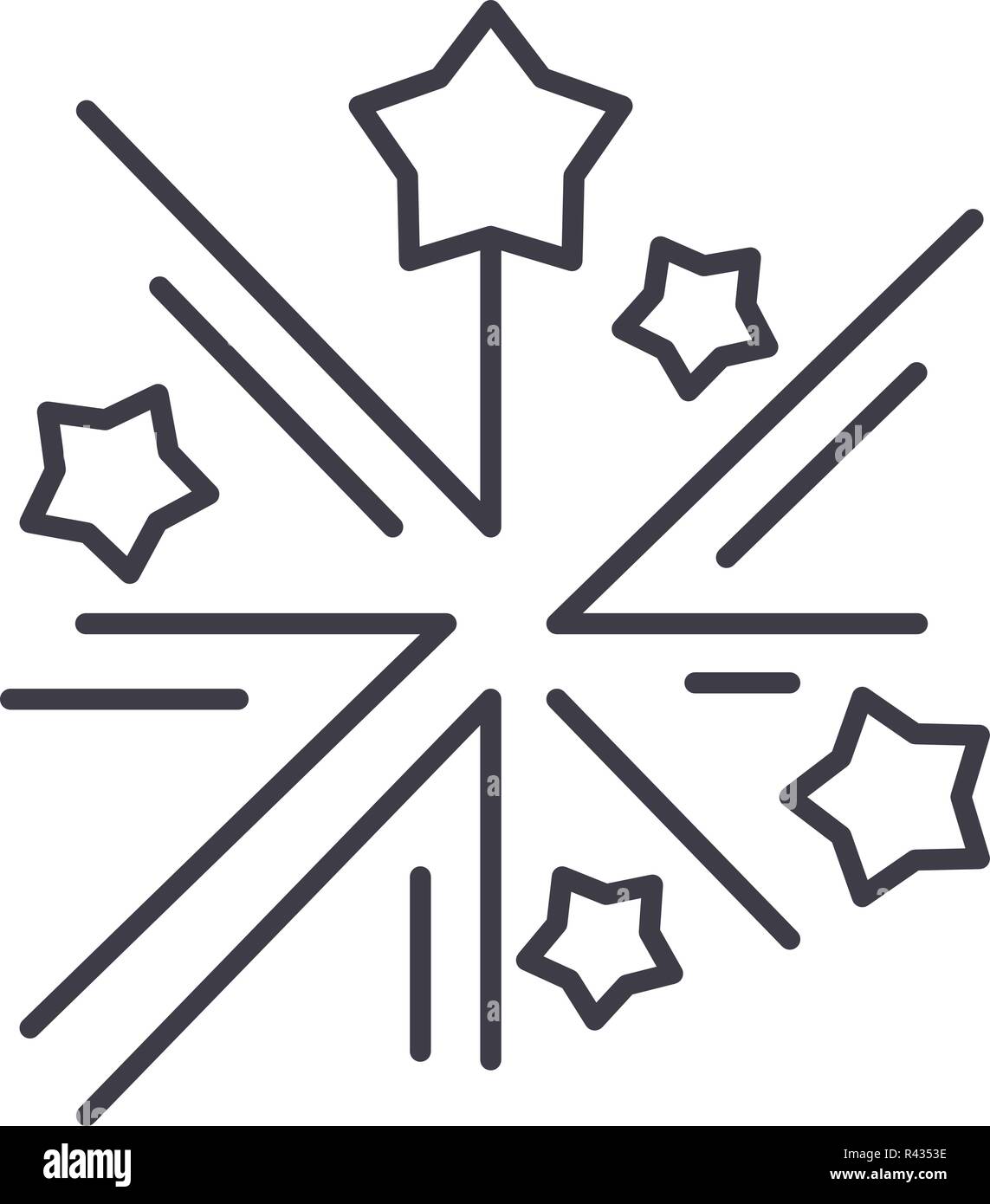 Flapper line icon concept. Flapper vector linear illustration, symbol ...