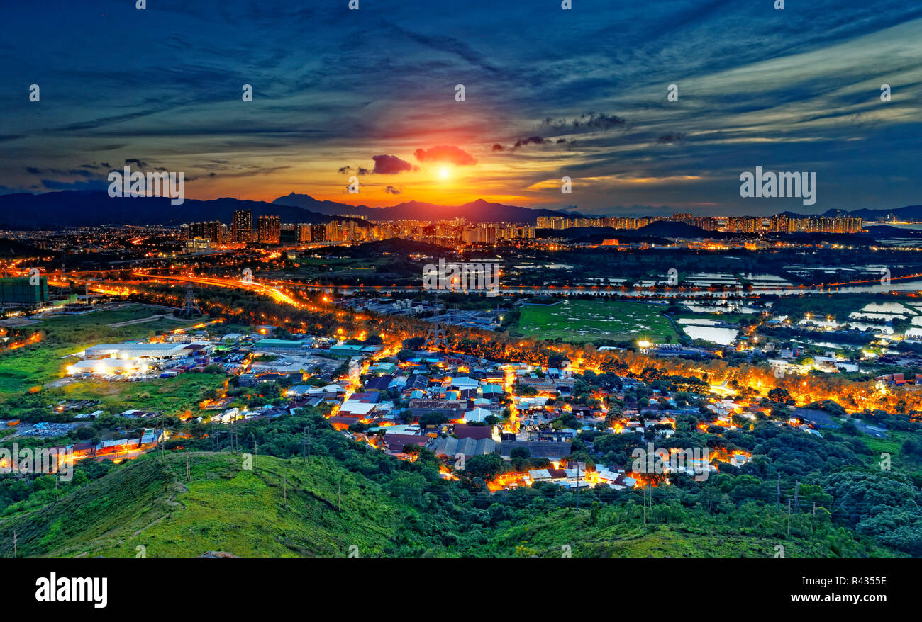 Cityscape of Yuen Long Stock Photo - Alamy