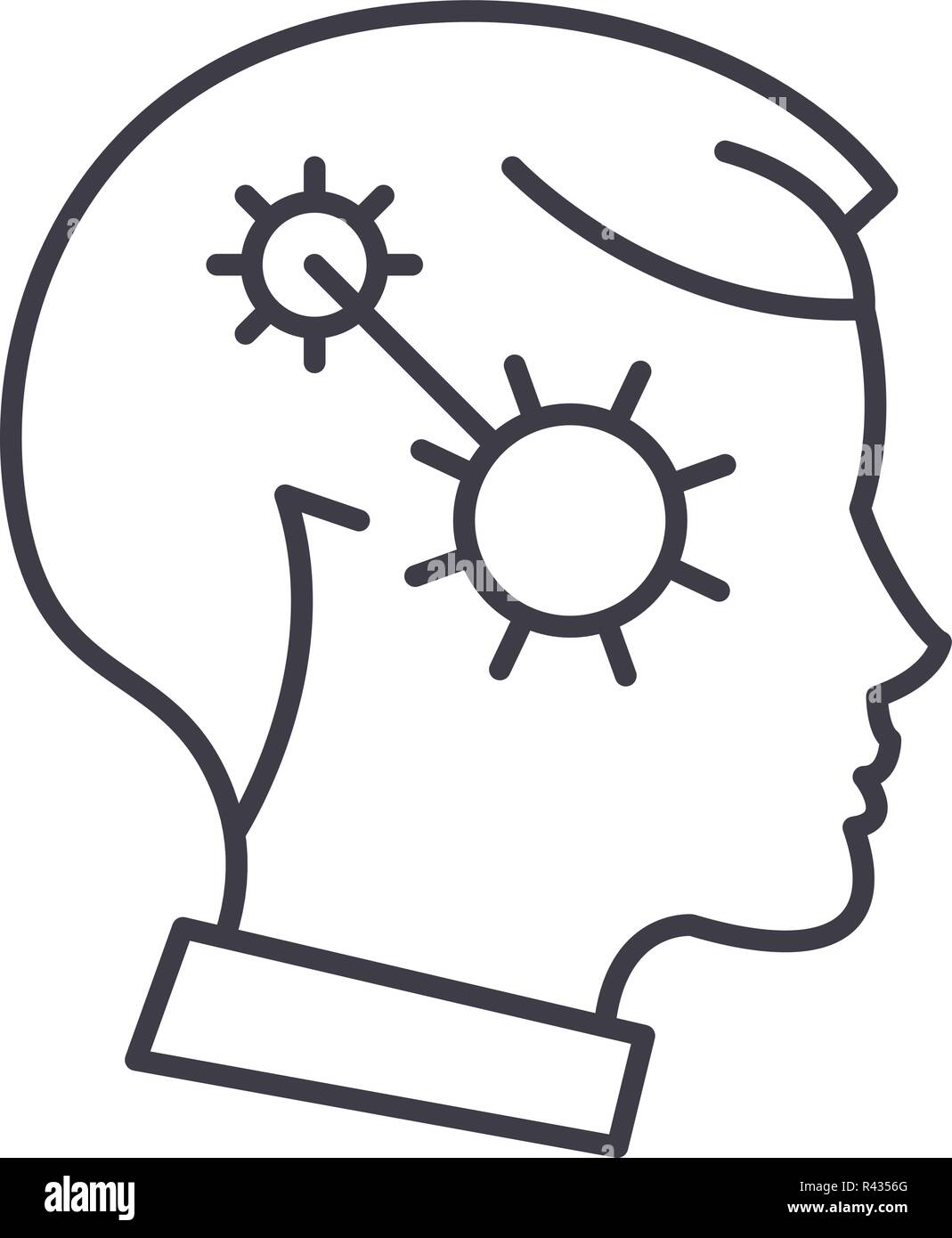 Focus line icon concept. Focus vector linear illustration, symbol, sign ...