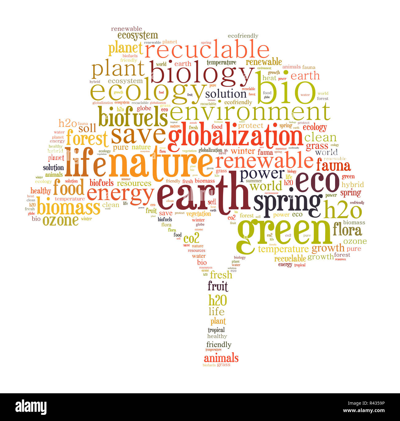 Ecology word cloud shape concept hi-res stock photography and images ...