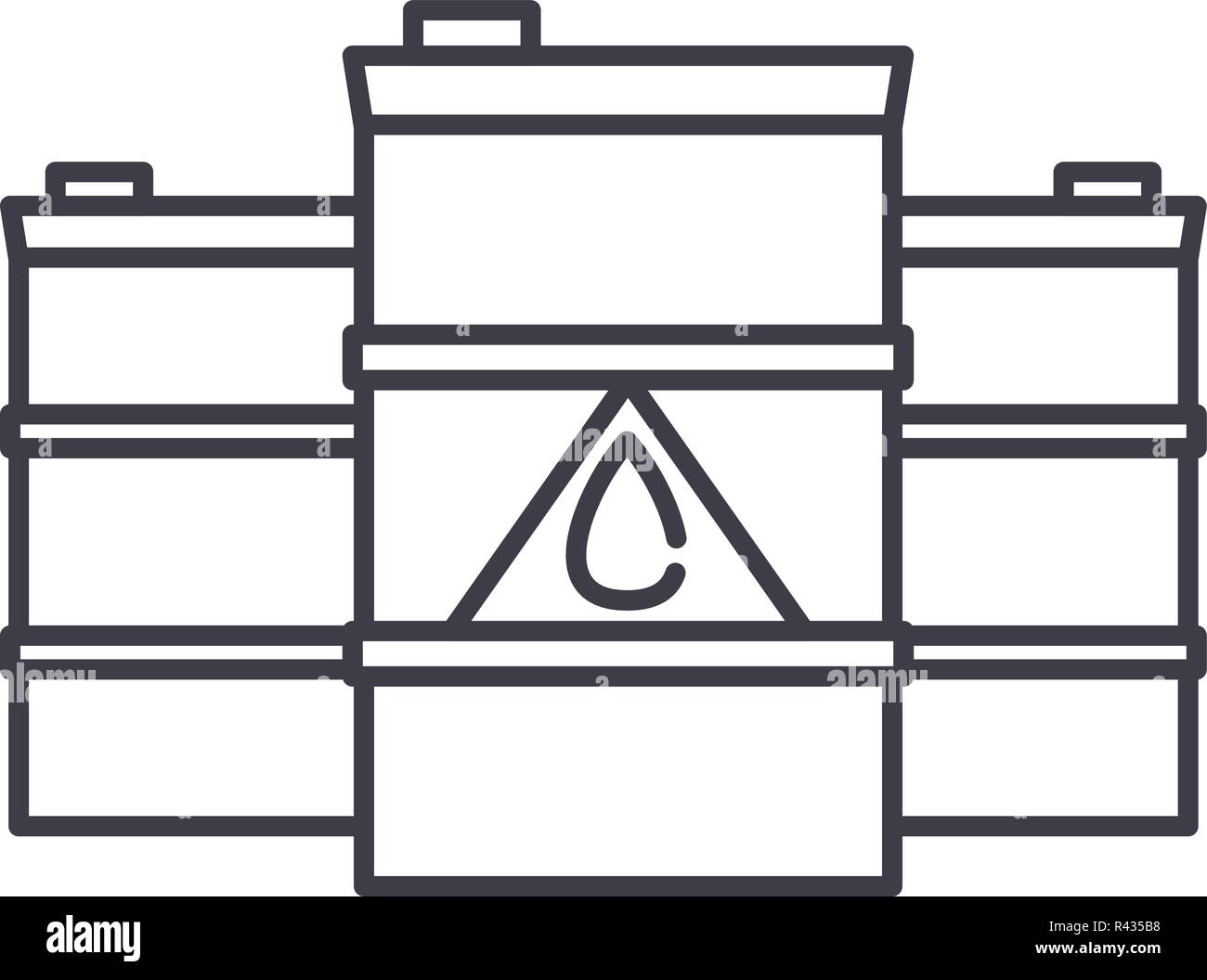 Fuel line icon concept. Fuel vector linear illustration, symbol, sign ...