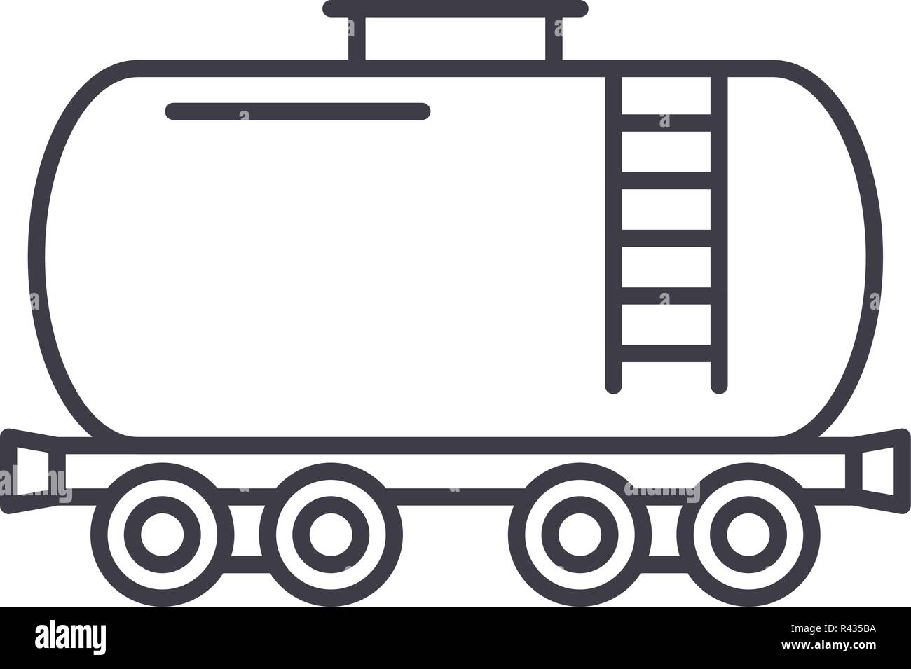 Fuel tank line icon concept. Fuel tank vector linear illustration ...