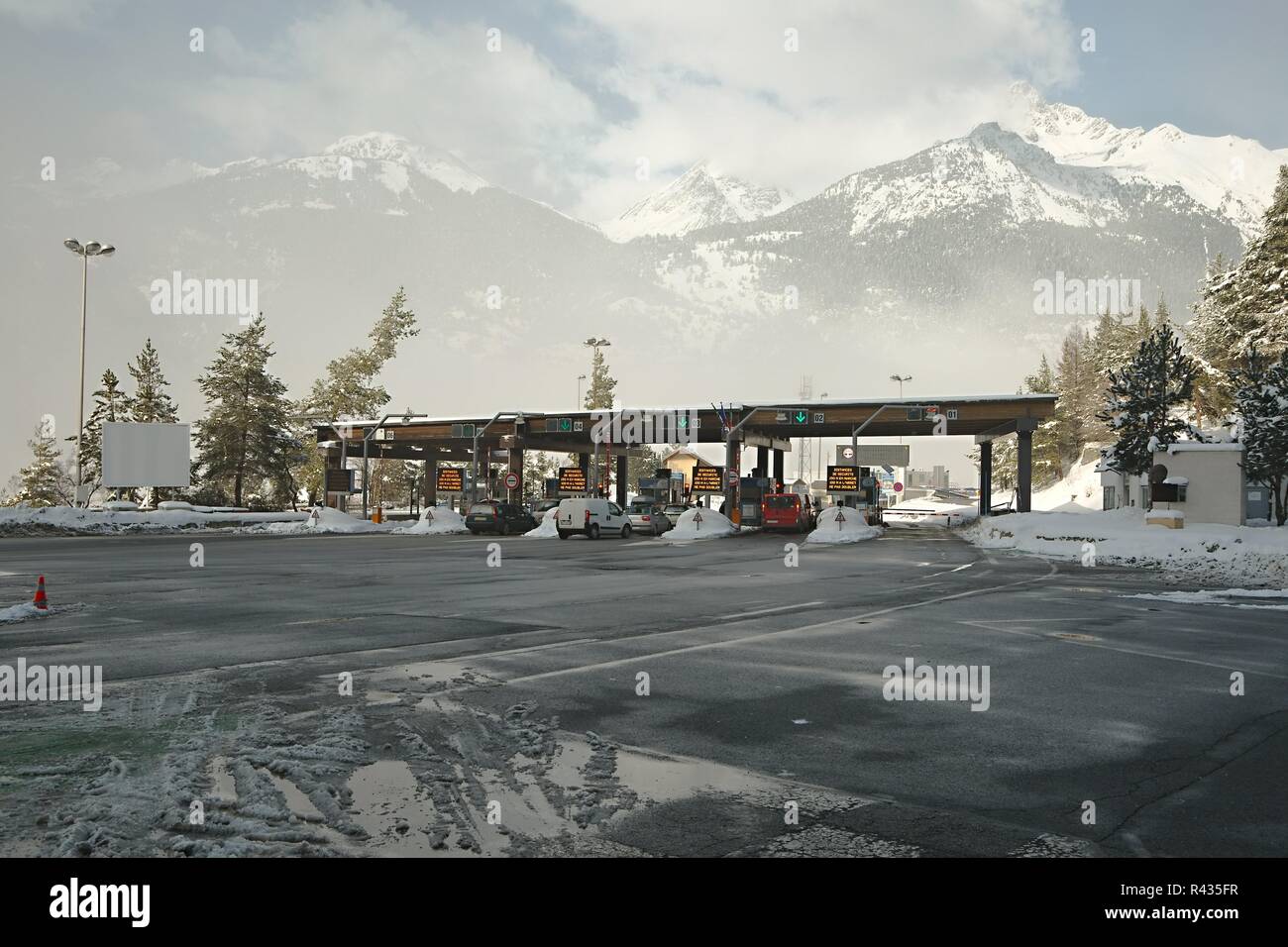 Toll road entrance Stock Photo - Alamy
