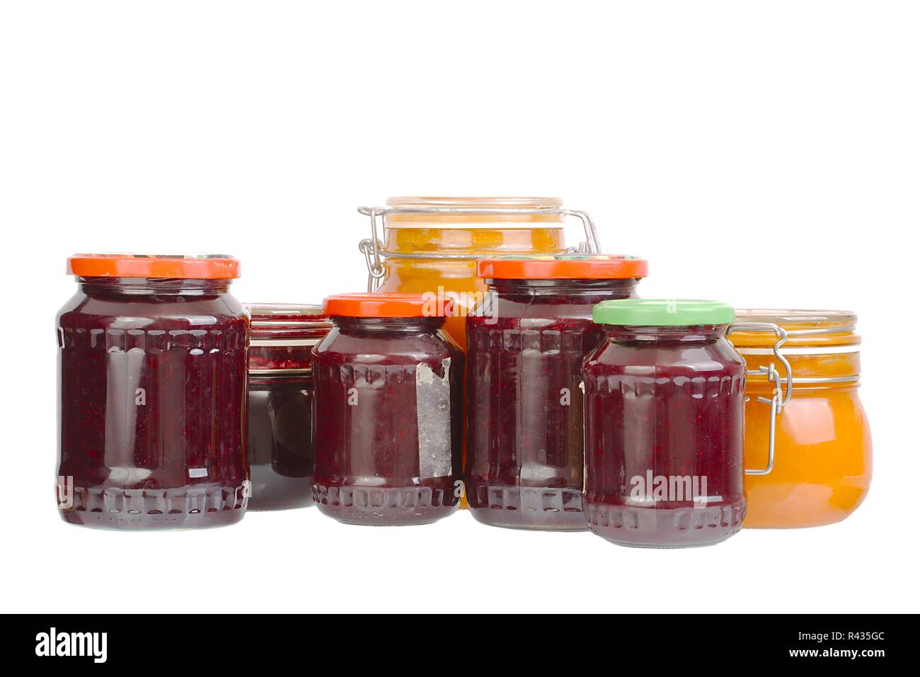 Jars of jam Cut Out Stock Images & Pictures - Alamy