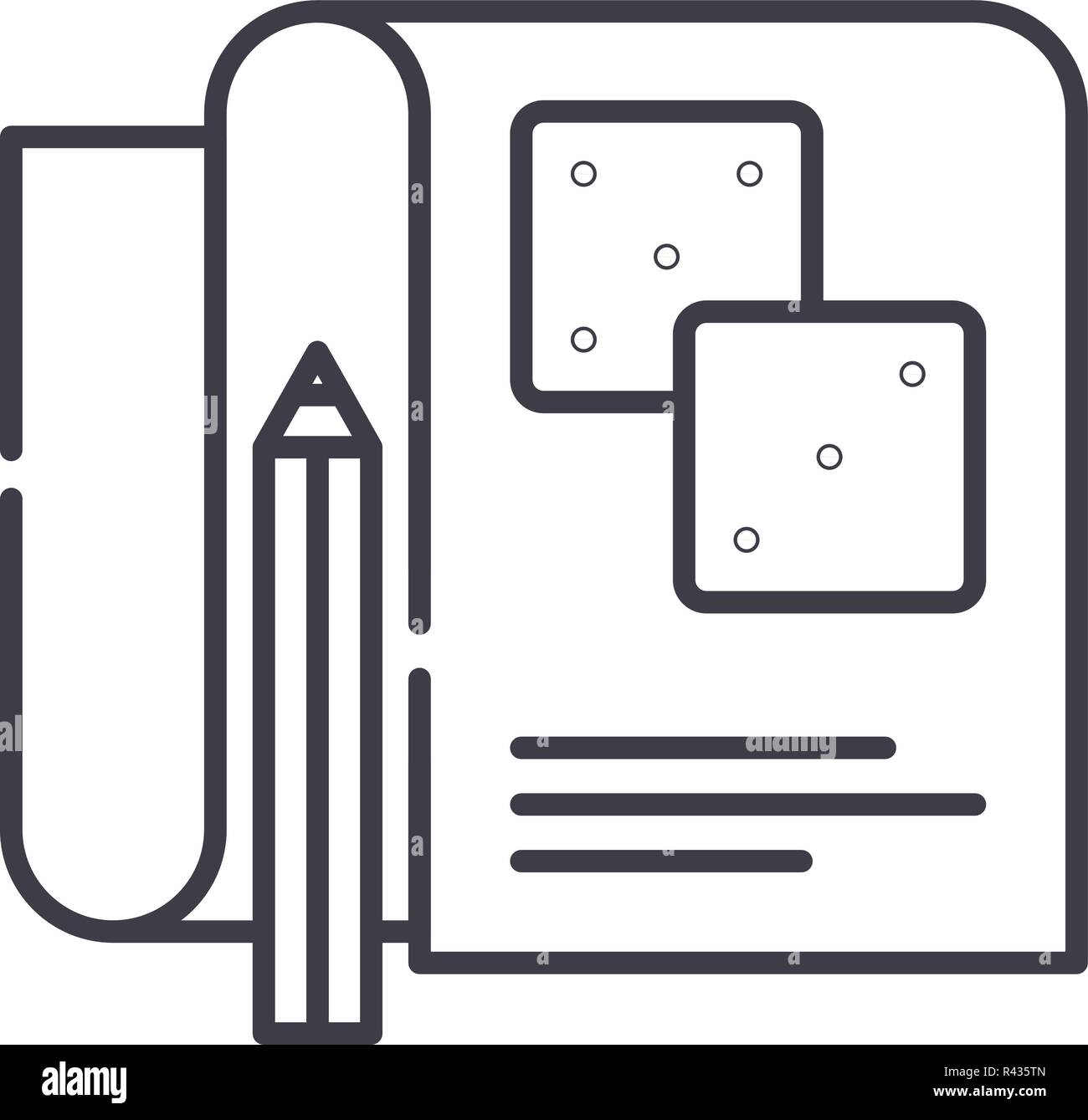Game account line icon concept. Game account vector linear illustration, symbol, sign Stock ...