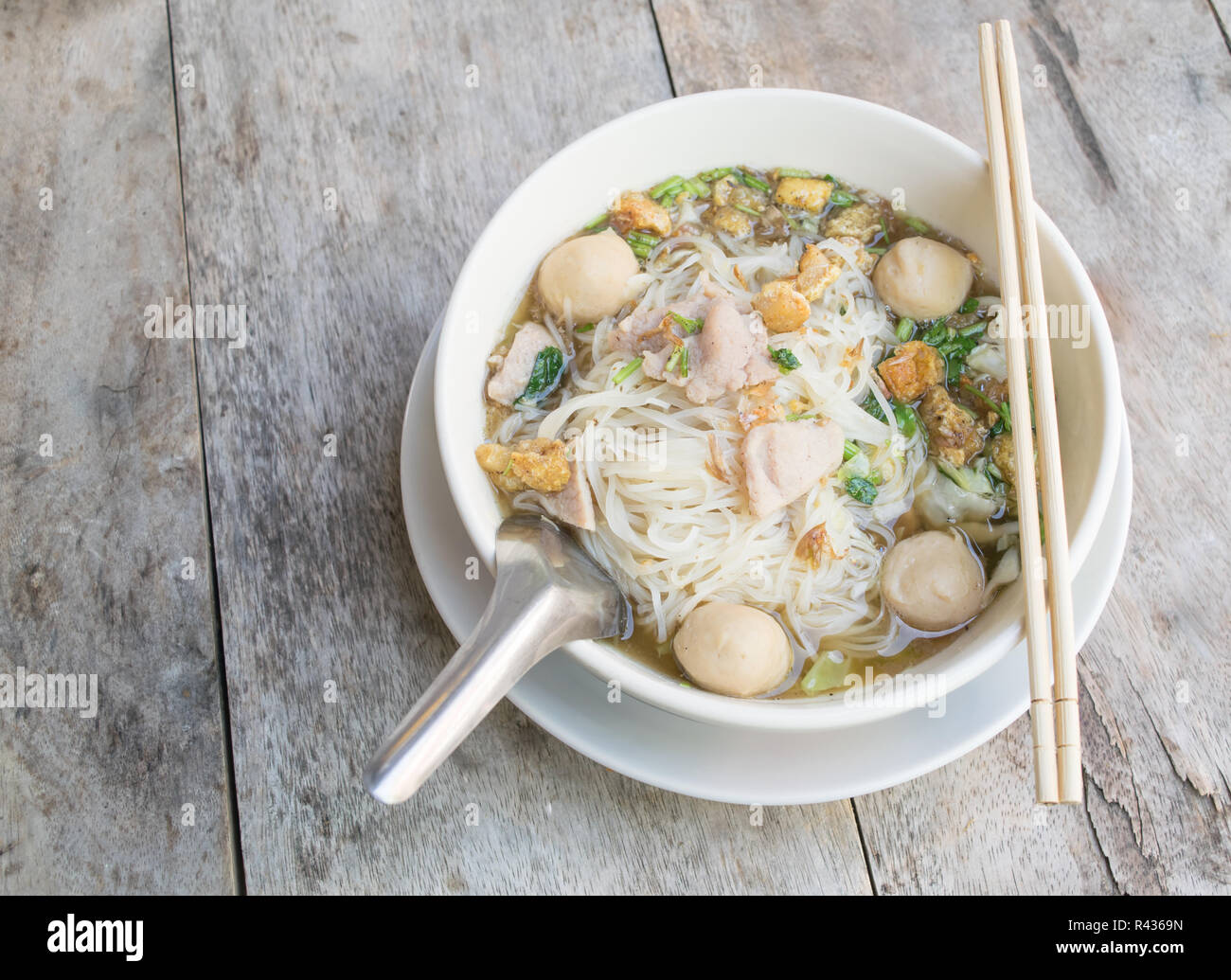 Thai noodle soup, famous food northern style Stock Photo - Alamy