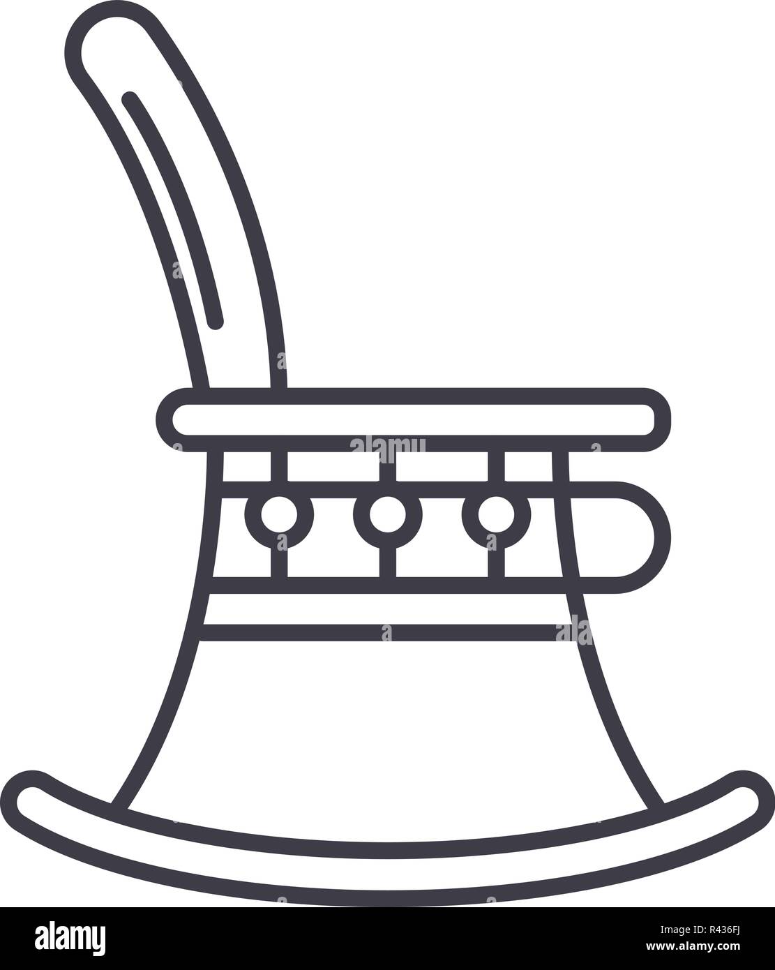 High chair line icon concept. High chair vector linear illustration ... High chair line icon concept. High chair vector linear illustration ...