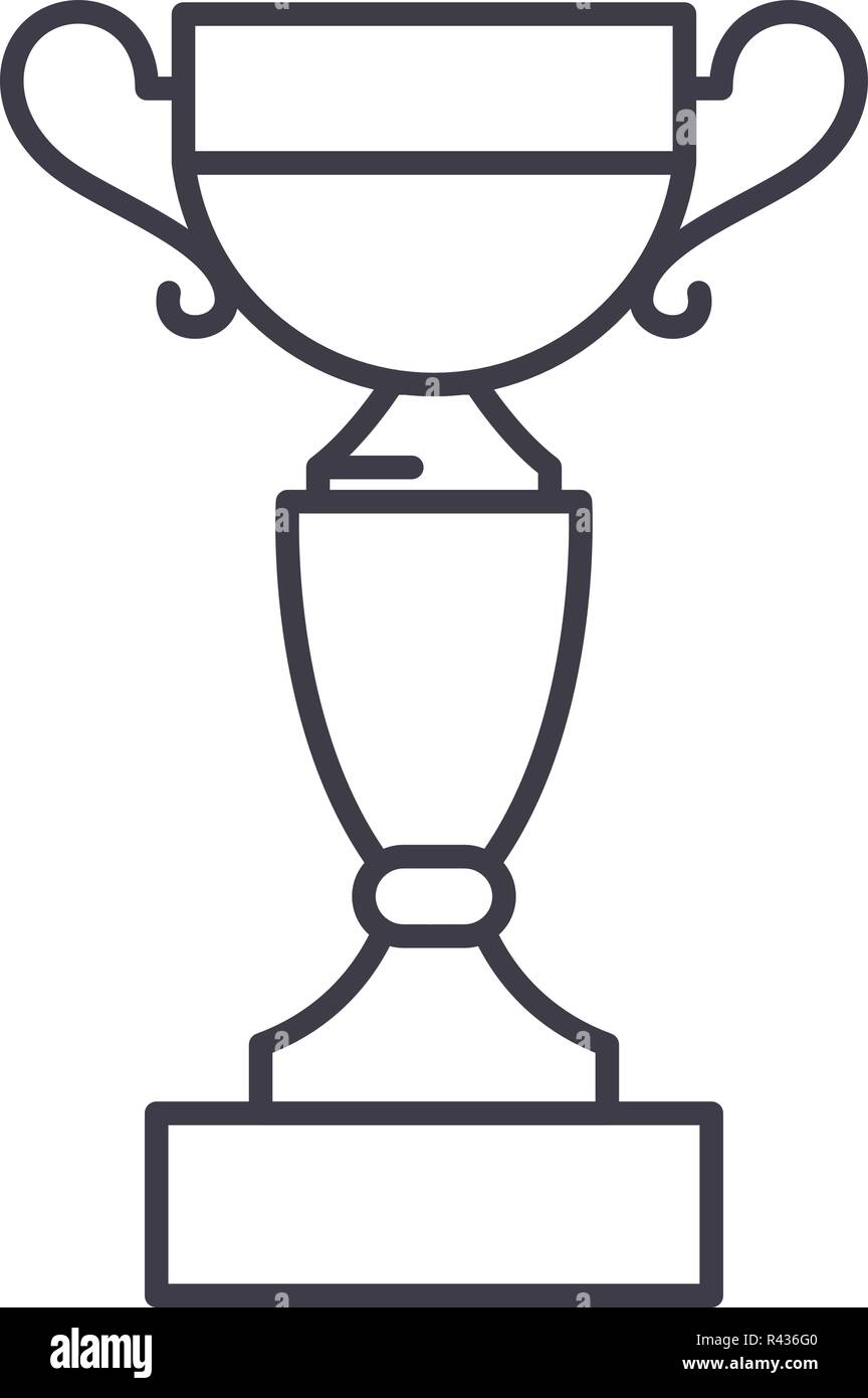 High scores line icon concept. High scores vector linear illustration ...