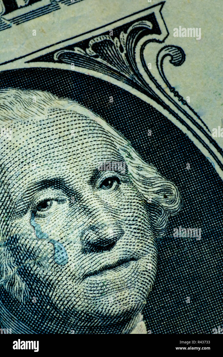 George Washington weeps for the sad state of the American economy Stock ...