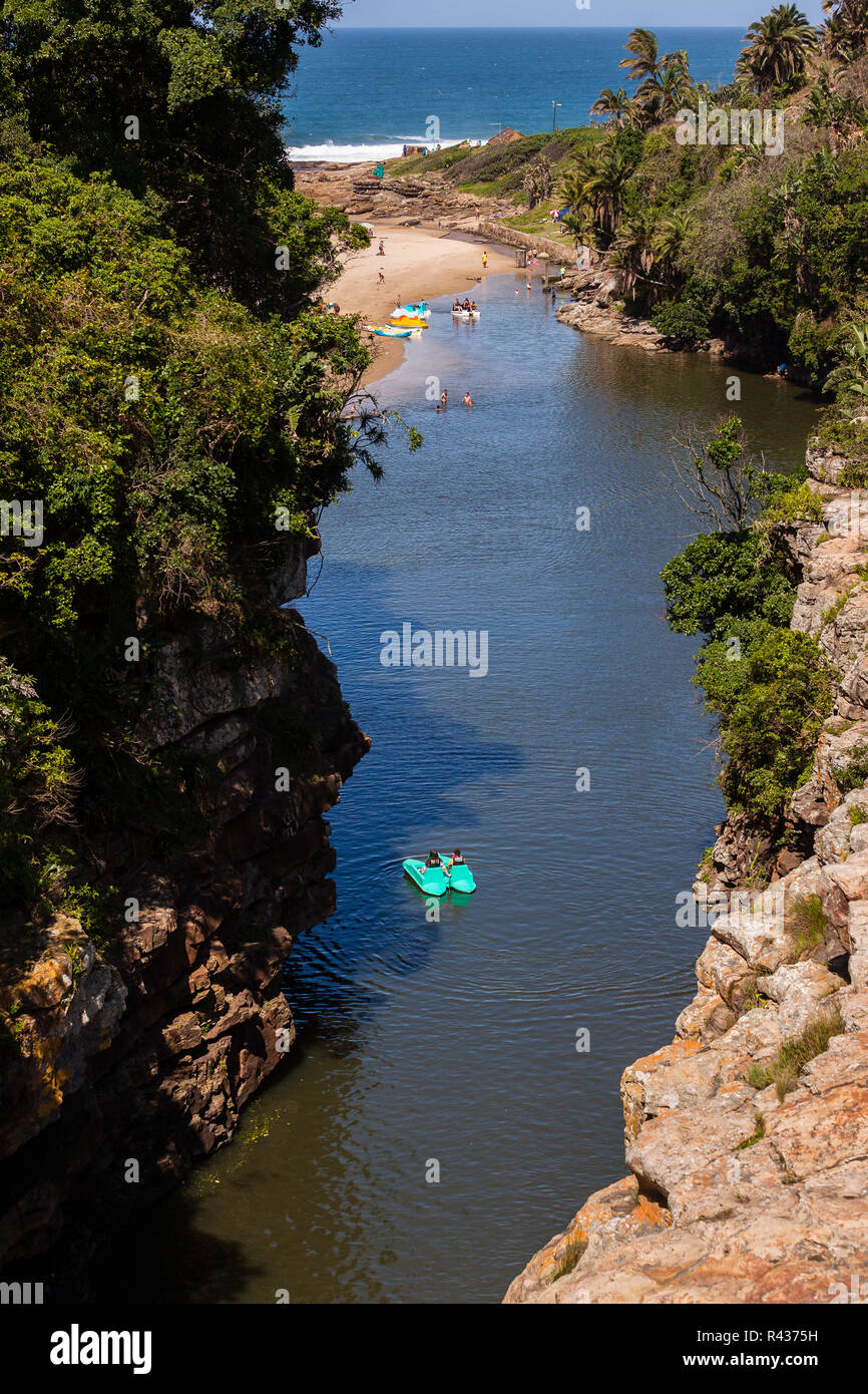 Waterfall Lagoon Beach Stock Photo - Alamy