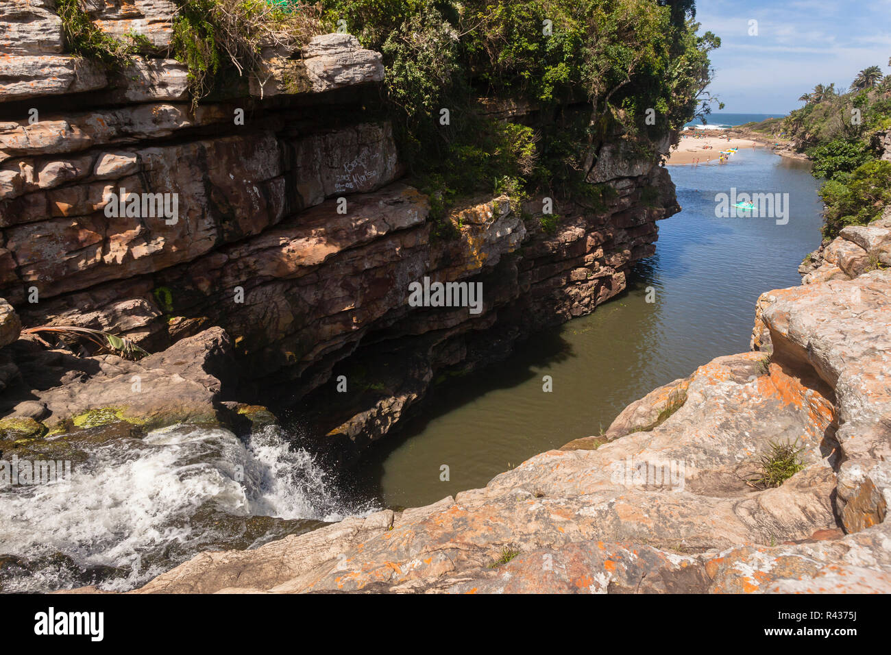 Uvongo Lagoon Beach Stock Photo - Alamy