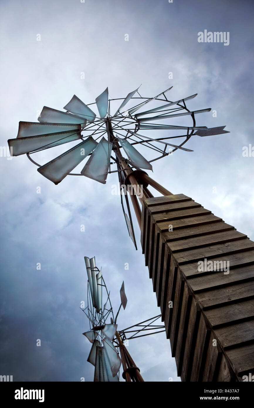 Vintage wind turbine Stock Photo - Alamy