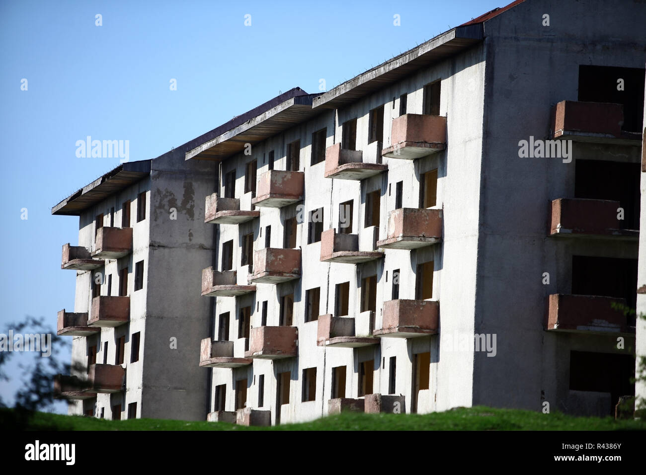 Abandoned blocks of flats Stock Photo - Alamy