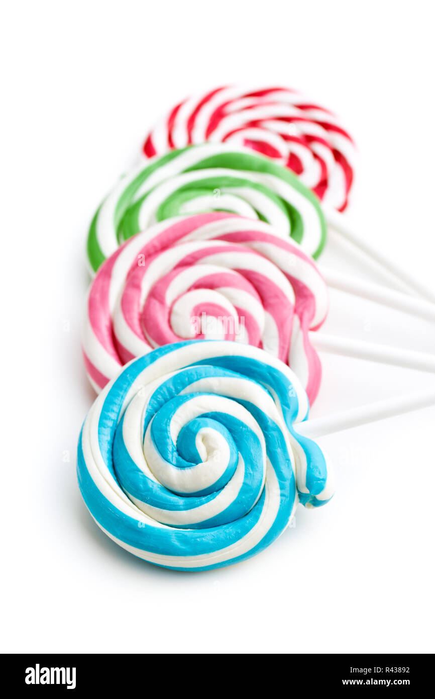 colorful swirl lollipop Stock Photo - Alamy