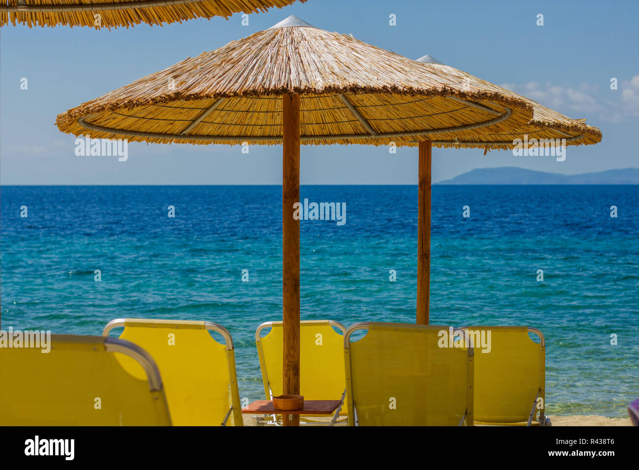 Sunshade On The Beach Stock Photo - Alamy