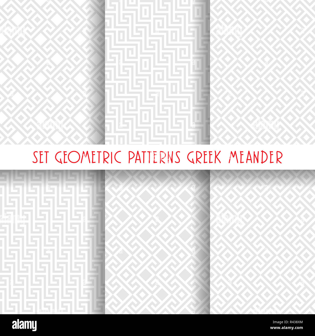 Ancient greek pattern seamless set hi-res stock photography and images ...
