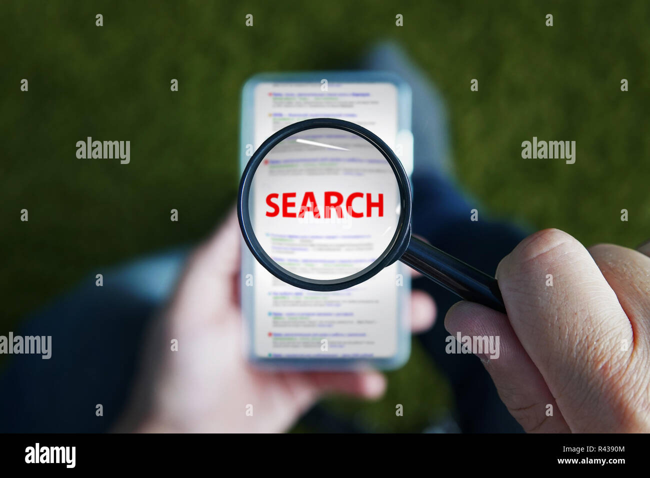 Word search with magnifying glass hi-res stock photography and images ...